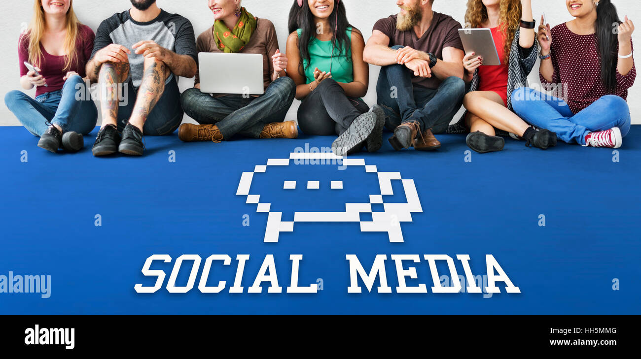 Social Media Communication Connection Concept Stock Photo - Alamy