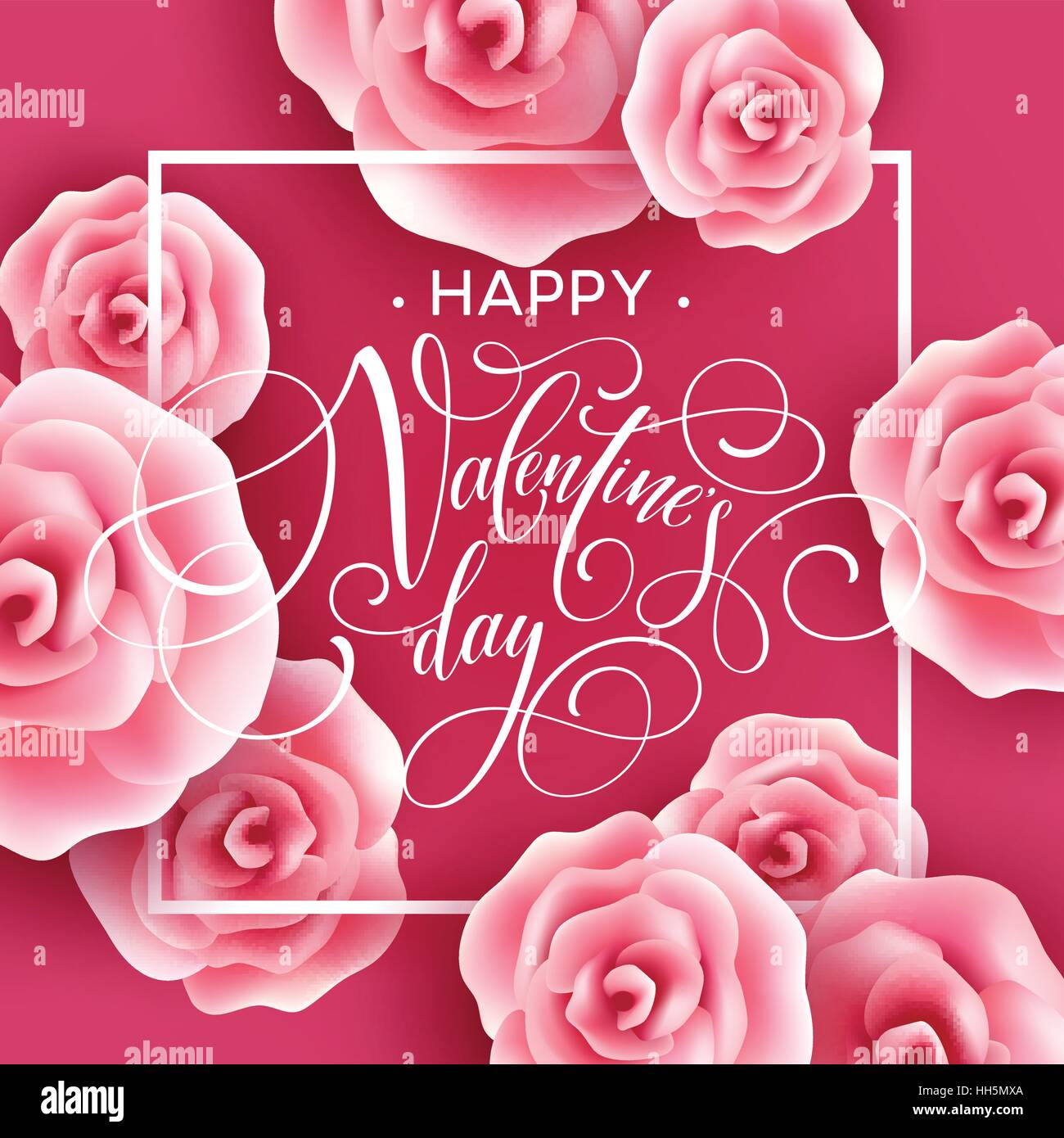 Valentine rose plant Stock Vector Images - Alamy