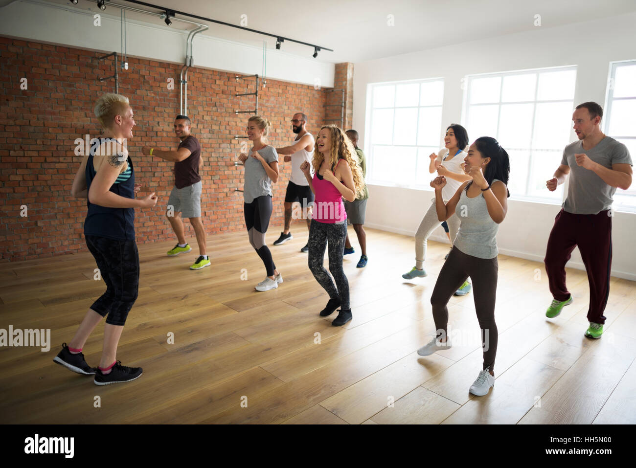 Diversity People Exercise Class Relax Concept Stock Photo - Alamy