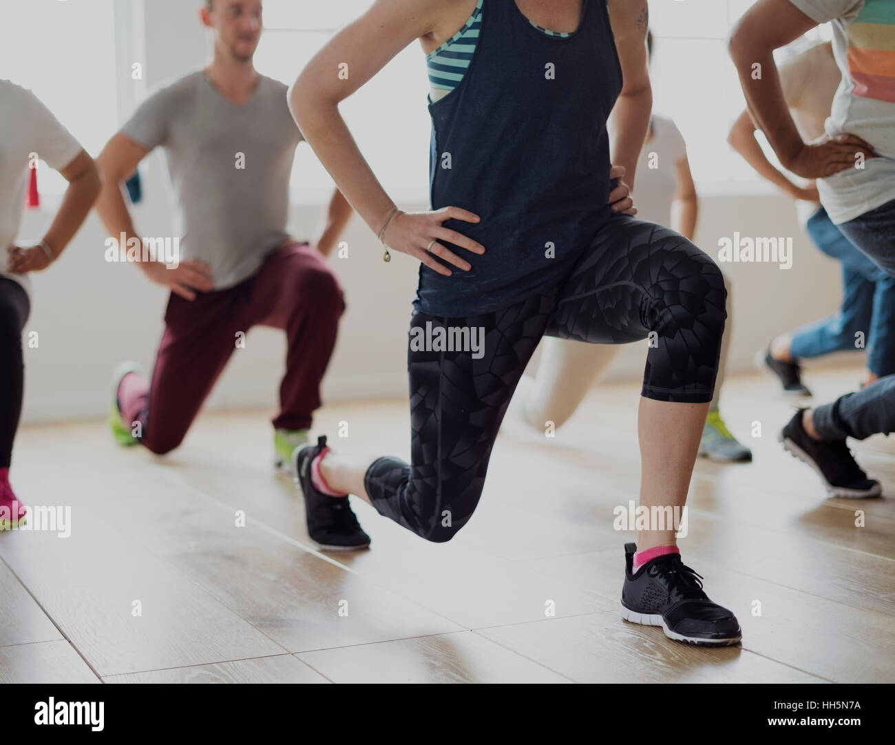 Diversity People Exercise Class Relax Concept Stock Photo - Alamy