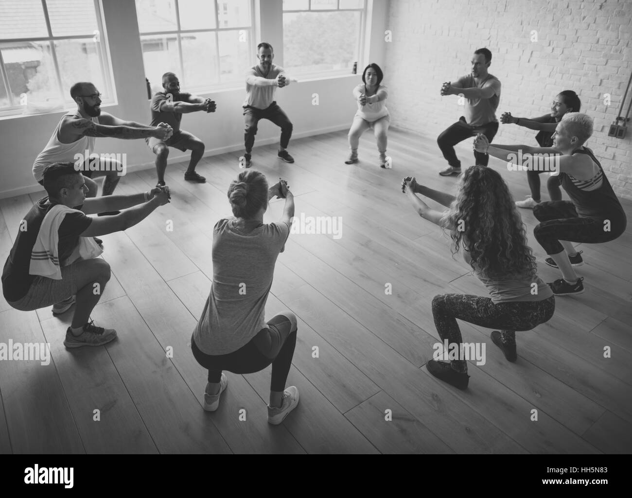 Diversity People Exercise Class Relax Concept Stock Photo - Alamy