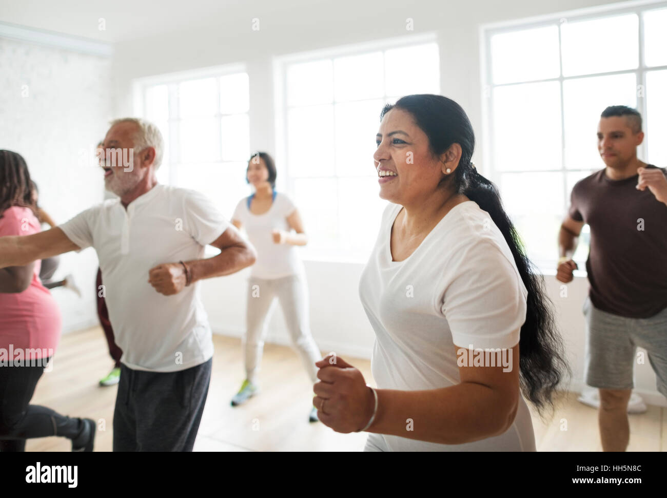 Diversity People Exercise Class Relax Concept Stock Photo - Alamy