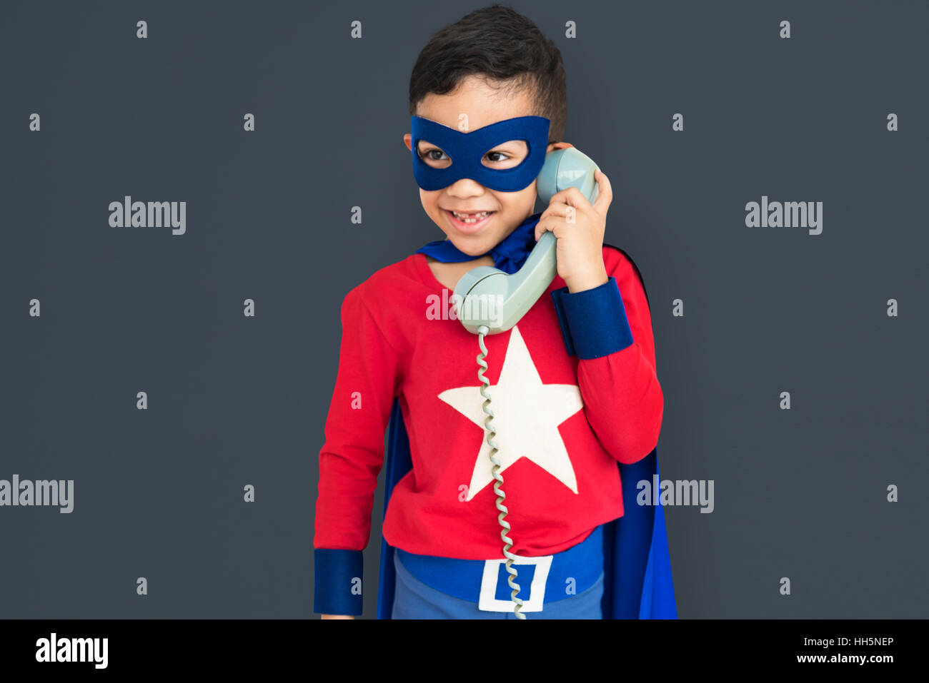 Superhero Boy Child Courageous Kid Concept Stock Photo - Alamy