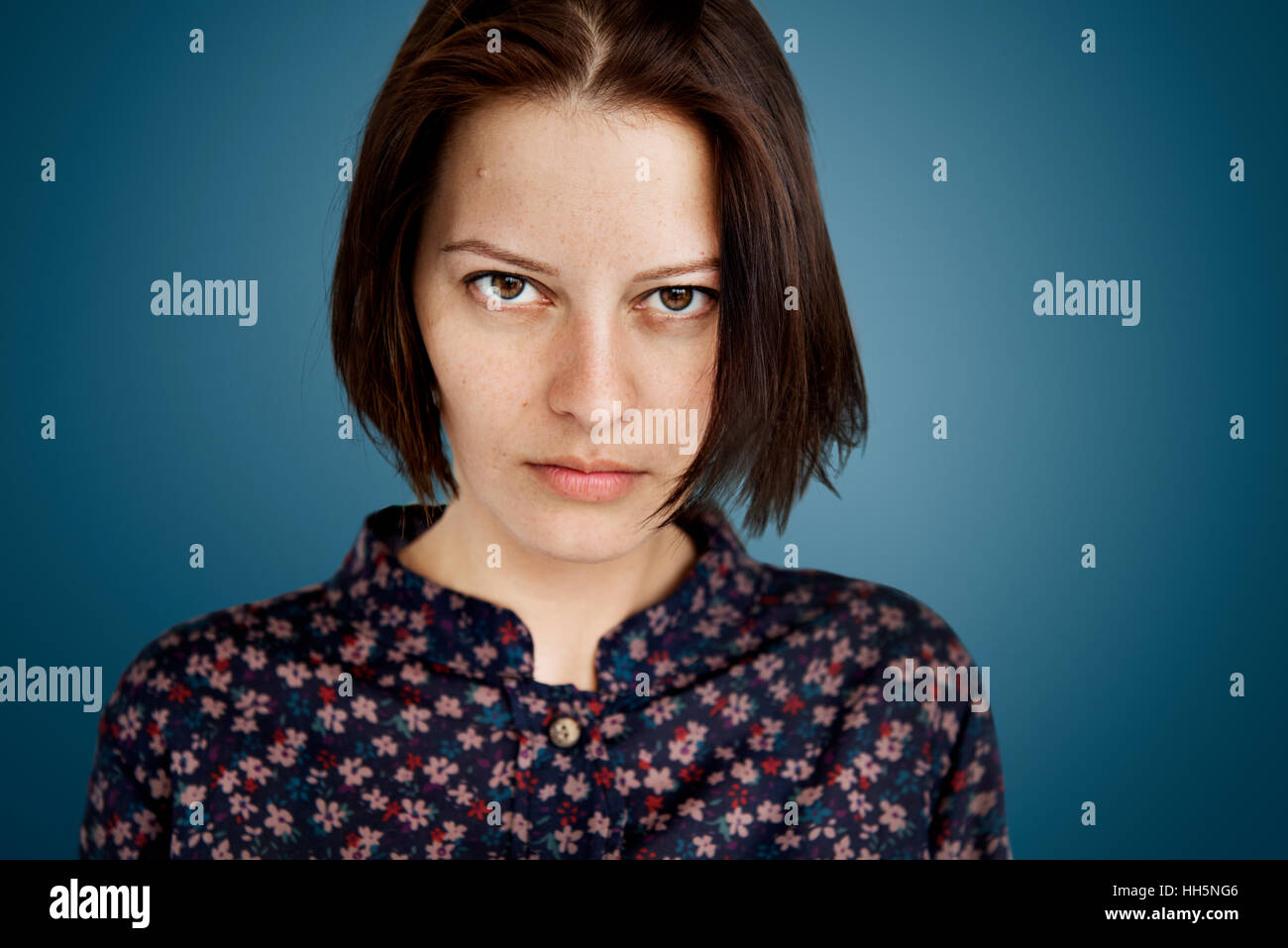 Young Girl Envy Irritated Concept Stock Photo - Alamy