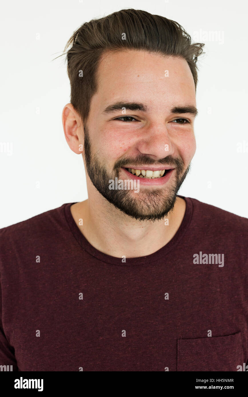 Men Smile Face Expression Portrait Concept Stock Photo - Alamy