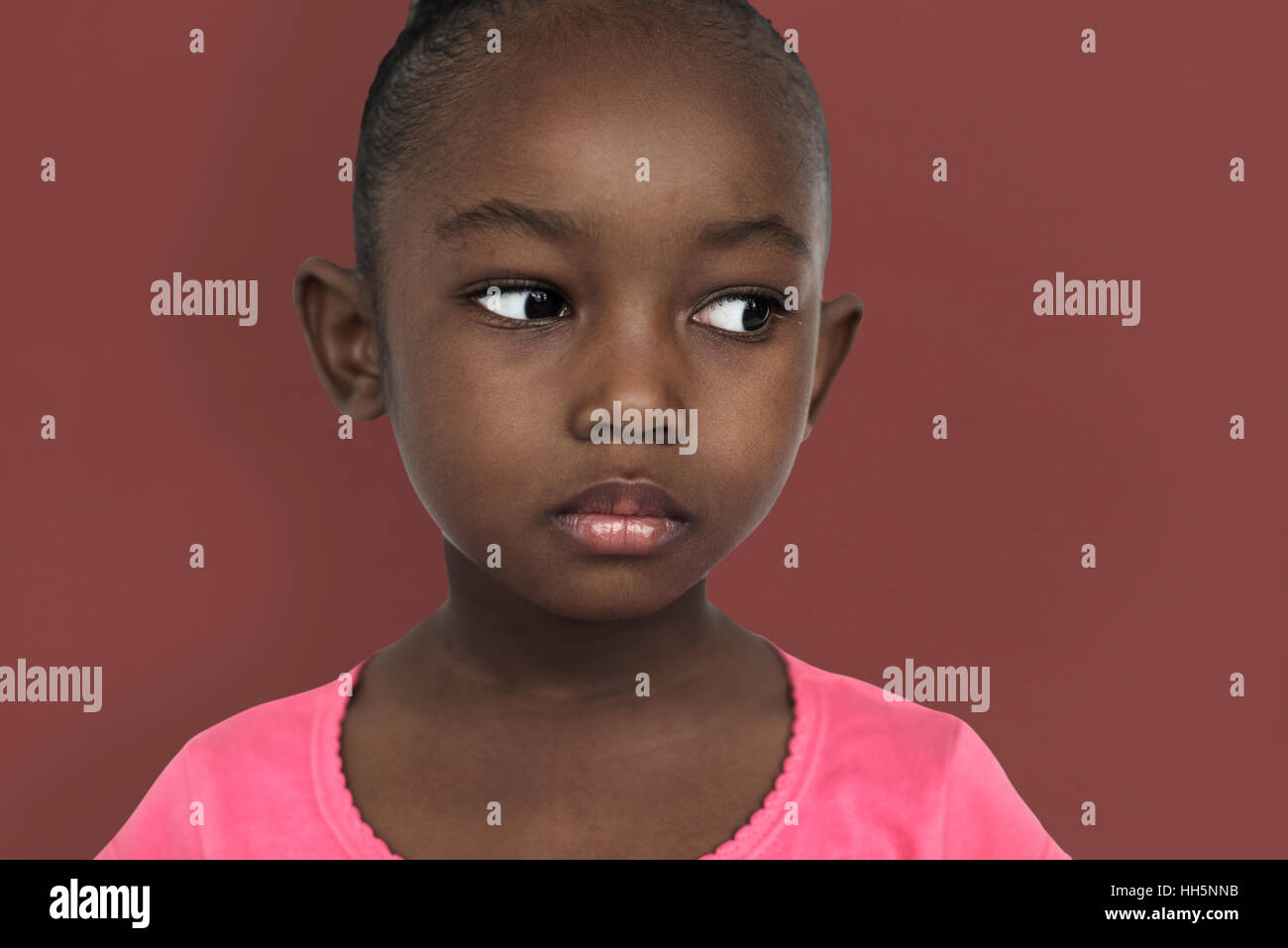 Girl Serious Studio Portrait Concept Stock Photo - Alamy