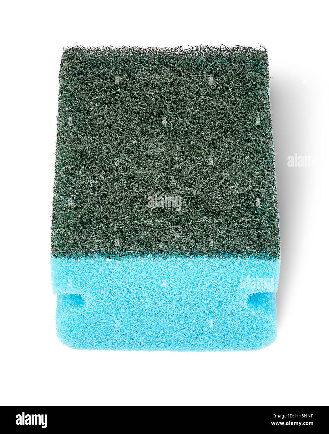 Single sponge for washing dishes perspective isolated on white ...
