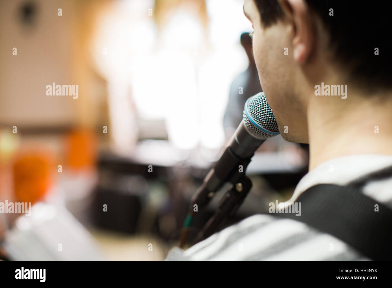 Speaker or singer at Business Conference and Presentation. Audience at ...