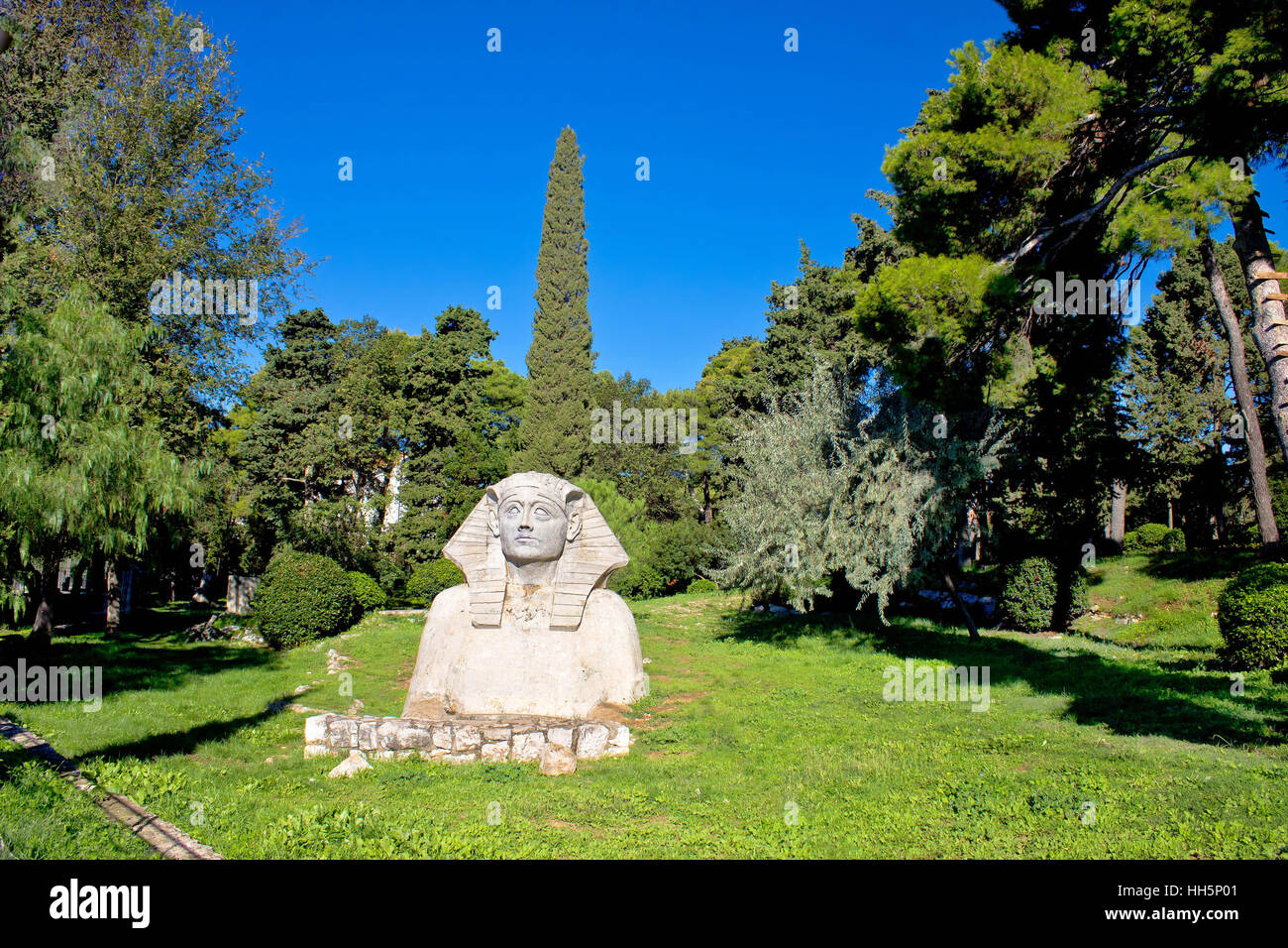 The Sphinx od Zadar in green nature, Dalmatia, Croatia Stock Photo - Alamy