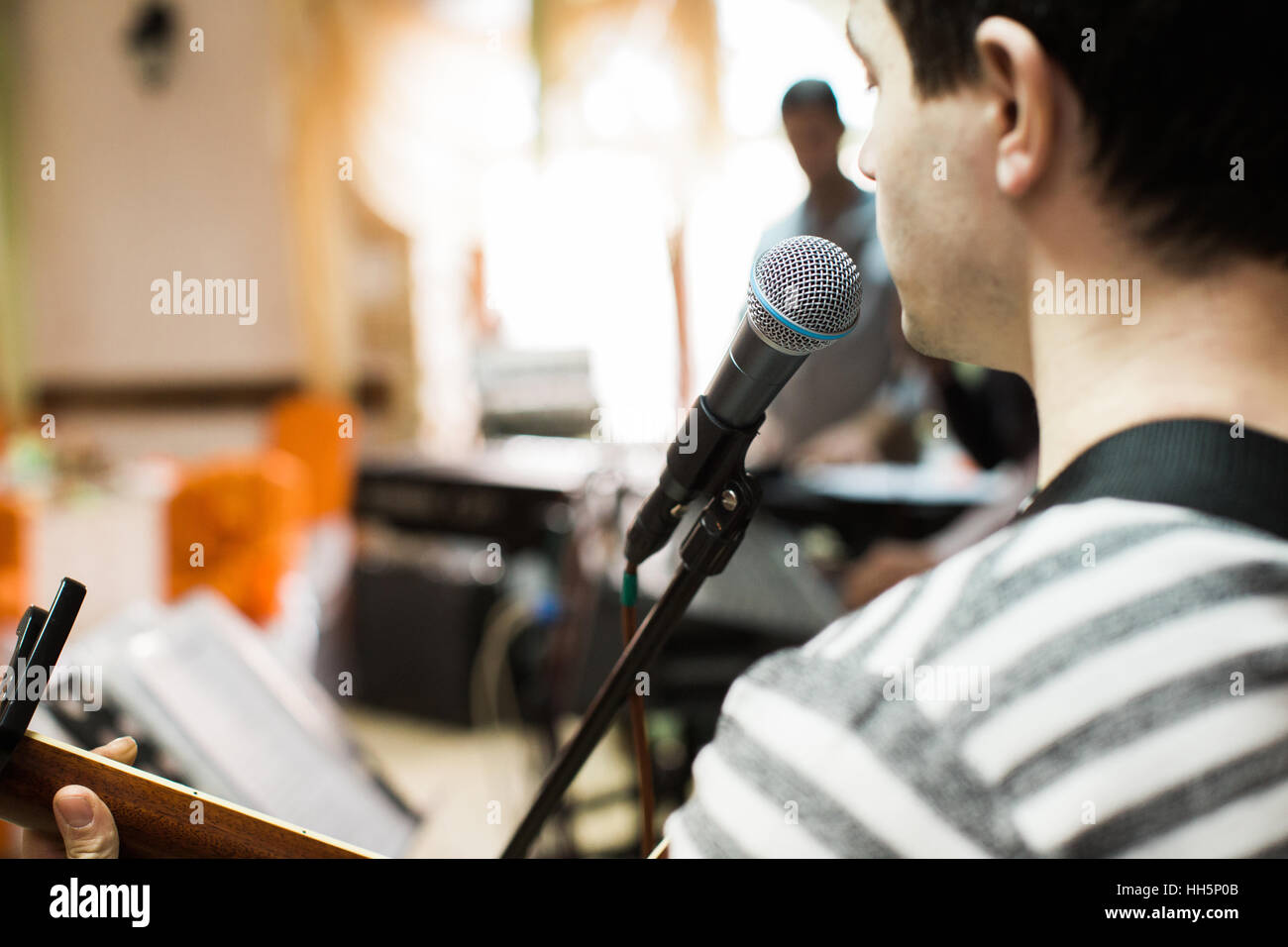 Speaker or singer at Business Conference and Presentation. Audience at ...