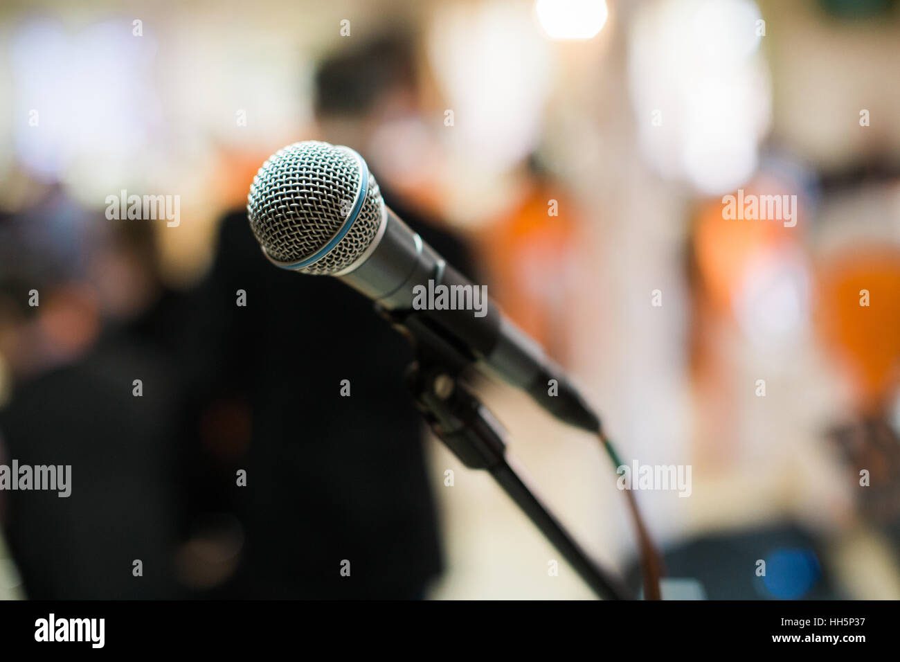 Stage of concert hall microphone hi-res stock photography and images ...