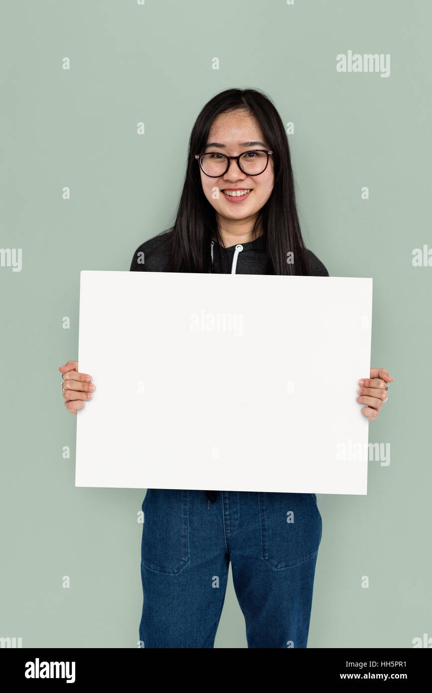 Woman Cheerful Studio Portrait Concept Stock Photo - Alamy