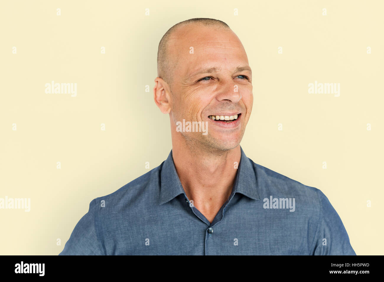 Man Smiling Happiness Portrait Concept Stock Photo - Alamy