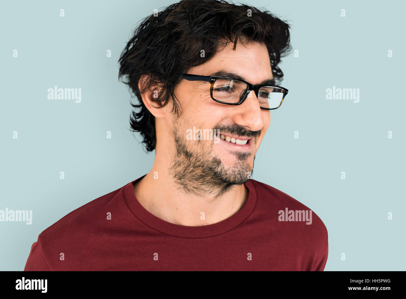 Man Smiling Happiness Portrait Concept Stock Photo - Alamy
