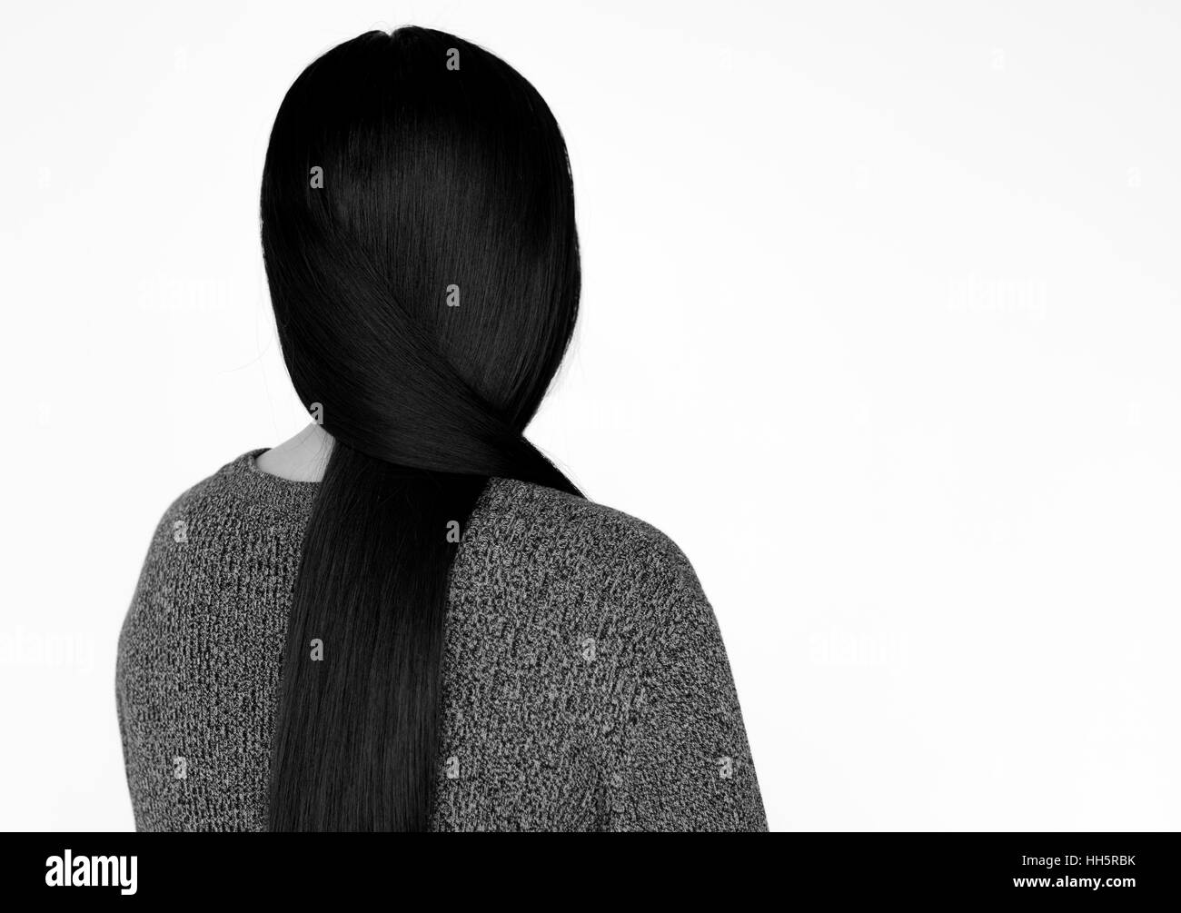 Woman Long Hair Rear View Portrait Concept Stock Photo - Alamy