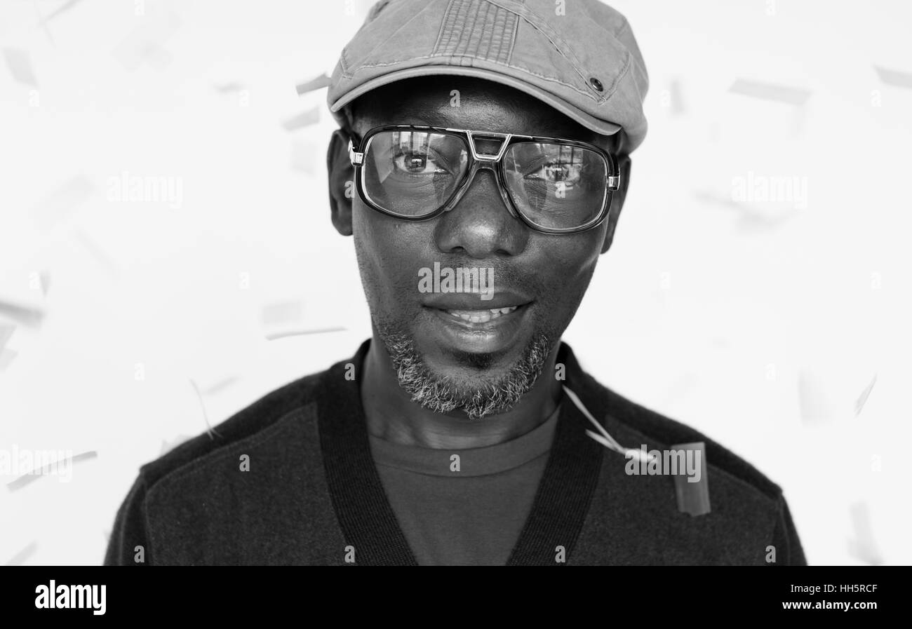 African Man Smiling Sneer Portrait Concept Stock Photo - Alamy