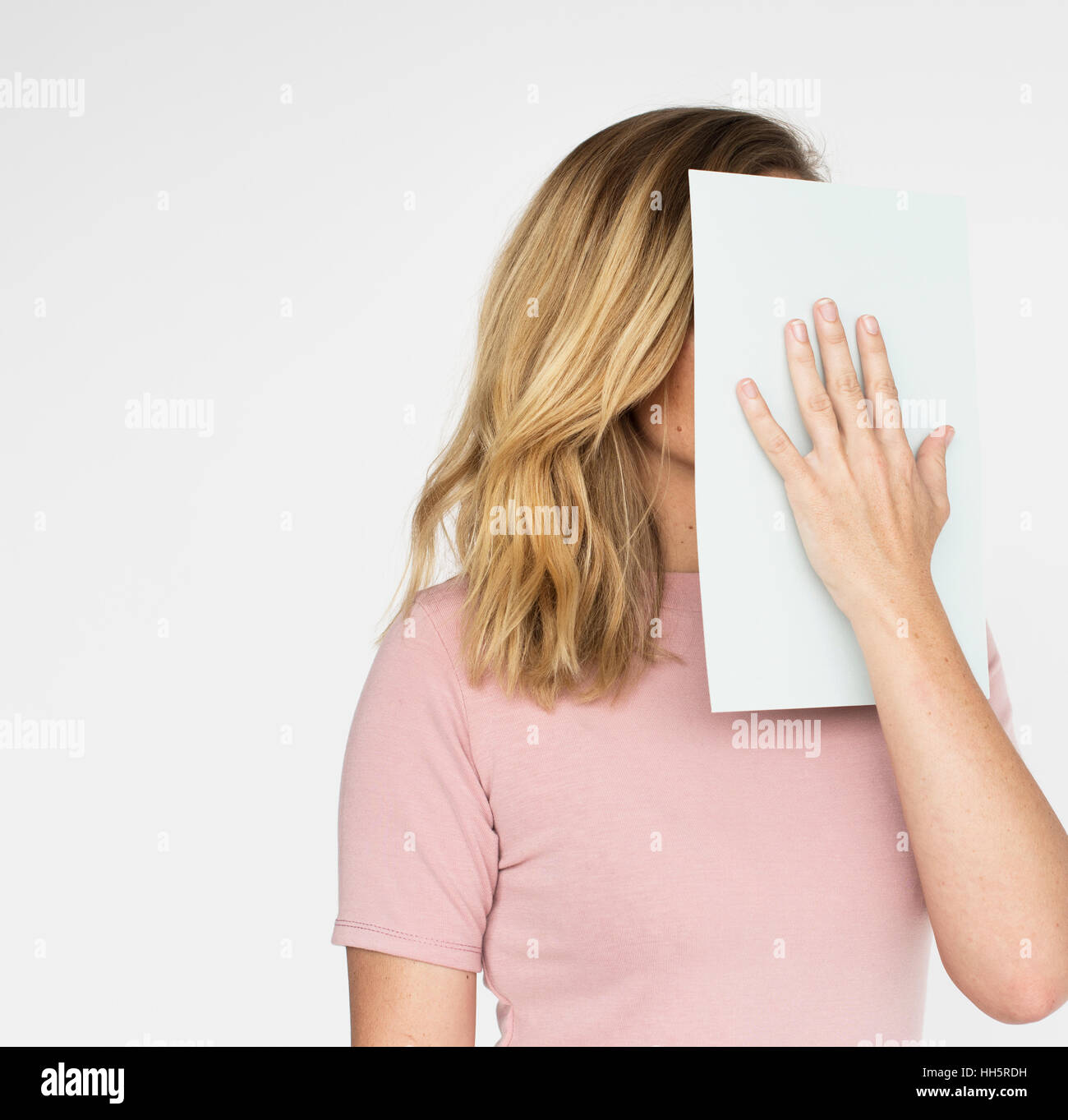 Woman Cover Face Portrait Concept Stock Photo - Alamy