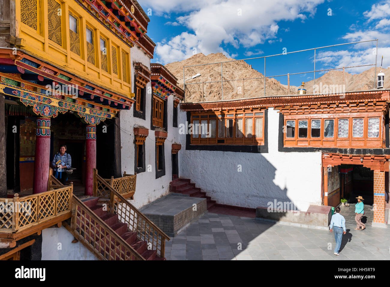 Tourists in Hemis monastery Stock Photo - Alamy