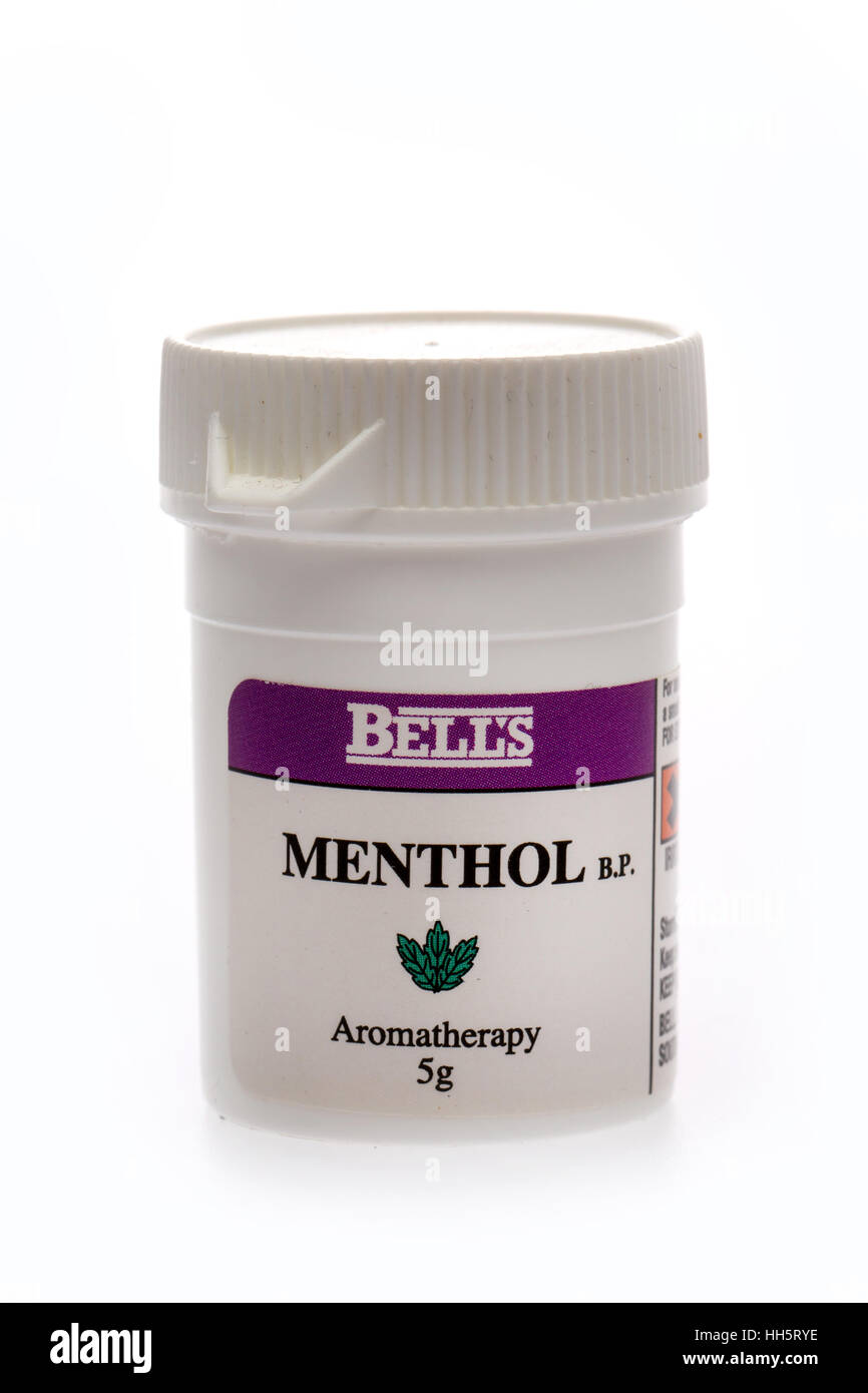 Menthol Crystals cold and congestion treatment Stock Photo - Alamy