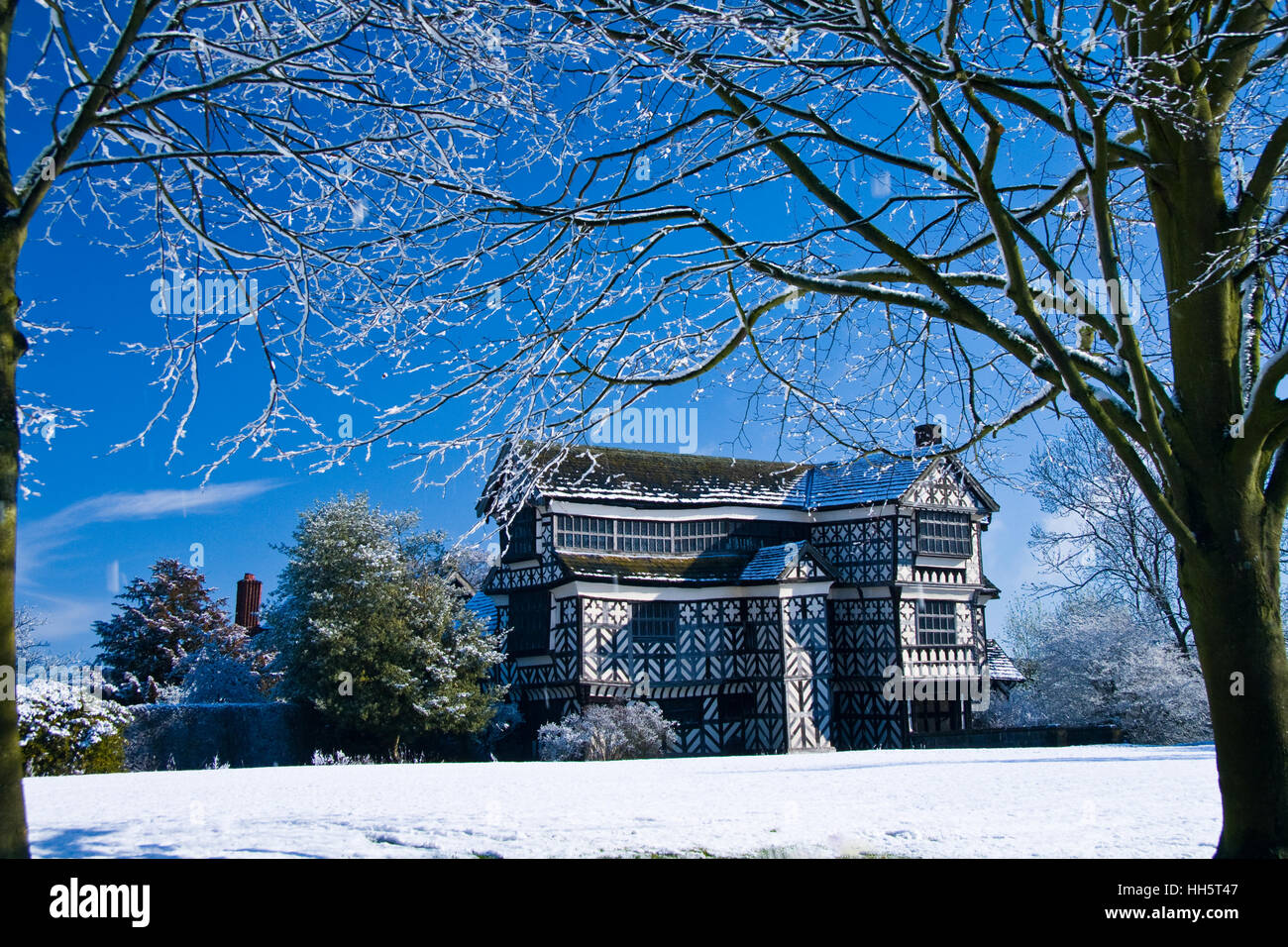 Little Moreton Hall a Tudor manor house owned by the National Trust ...