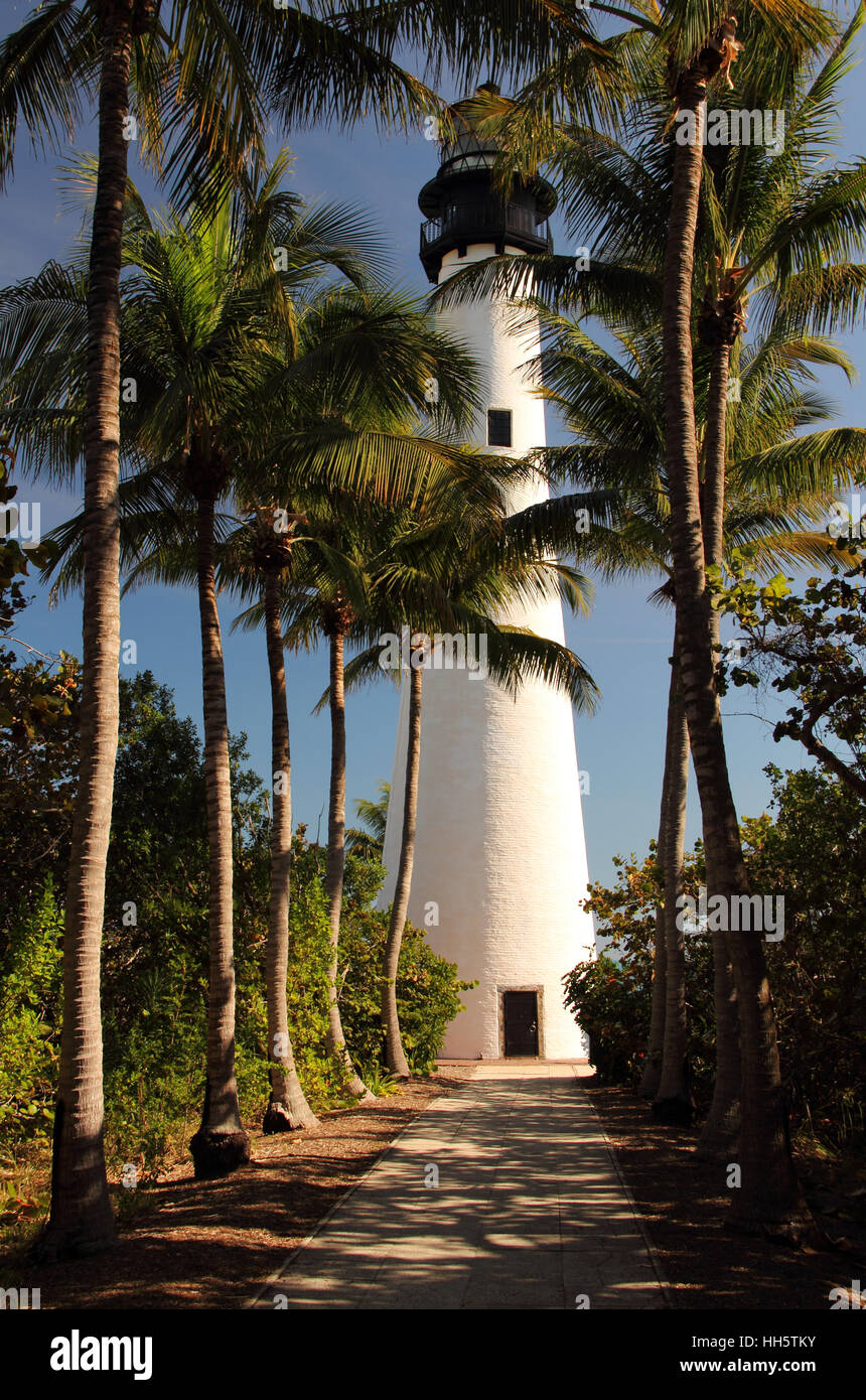 Historic Cape Florida Lighthouse in Bill Baggs State Park, Miami ...