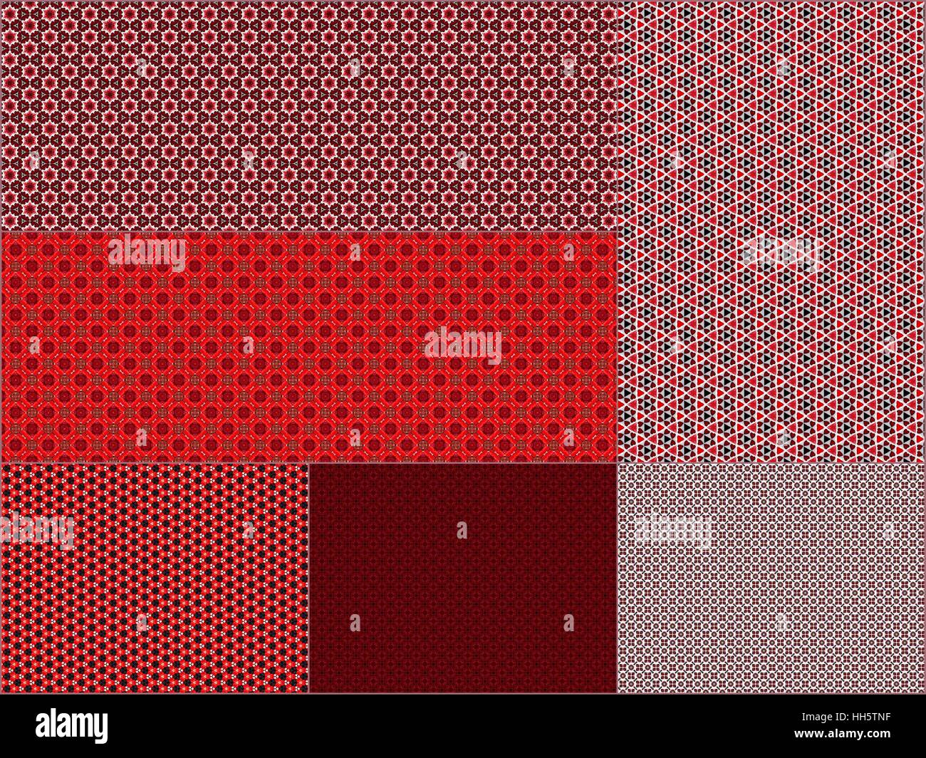 Wallpaper pattern red collage Stock Photo - Alamy