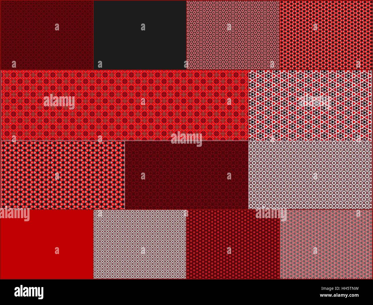 Wallpaper pattern red collage Stock Photo - Alamy