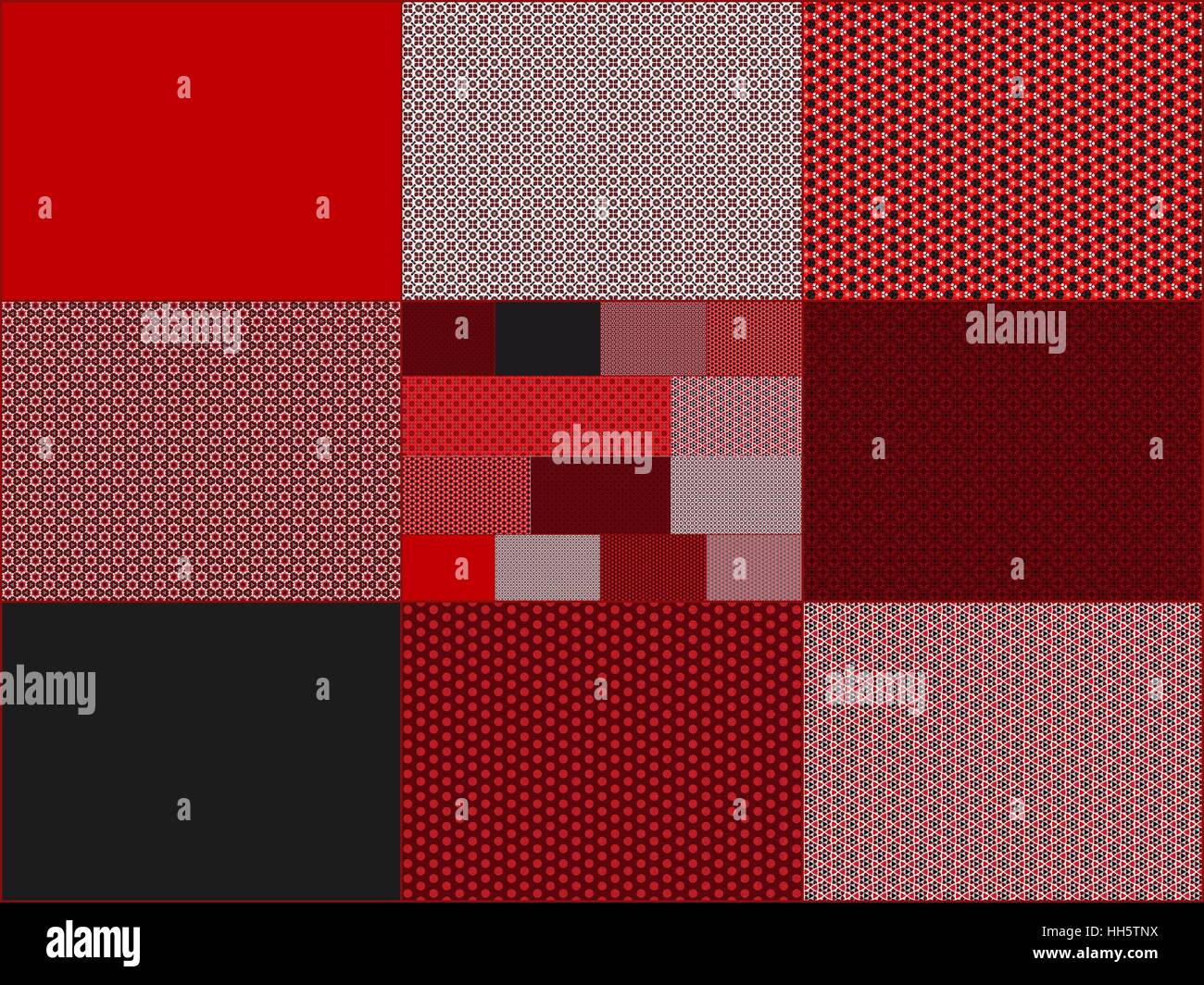 Wallpaper pattern red collage Stock Photo - Alamy