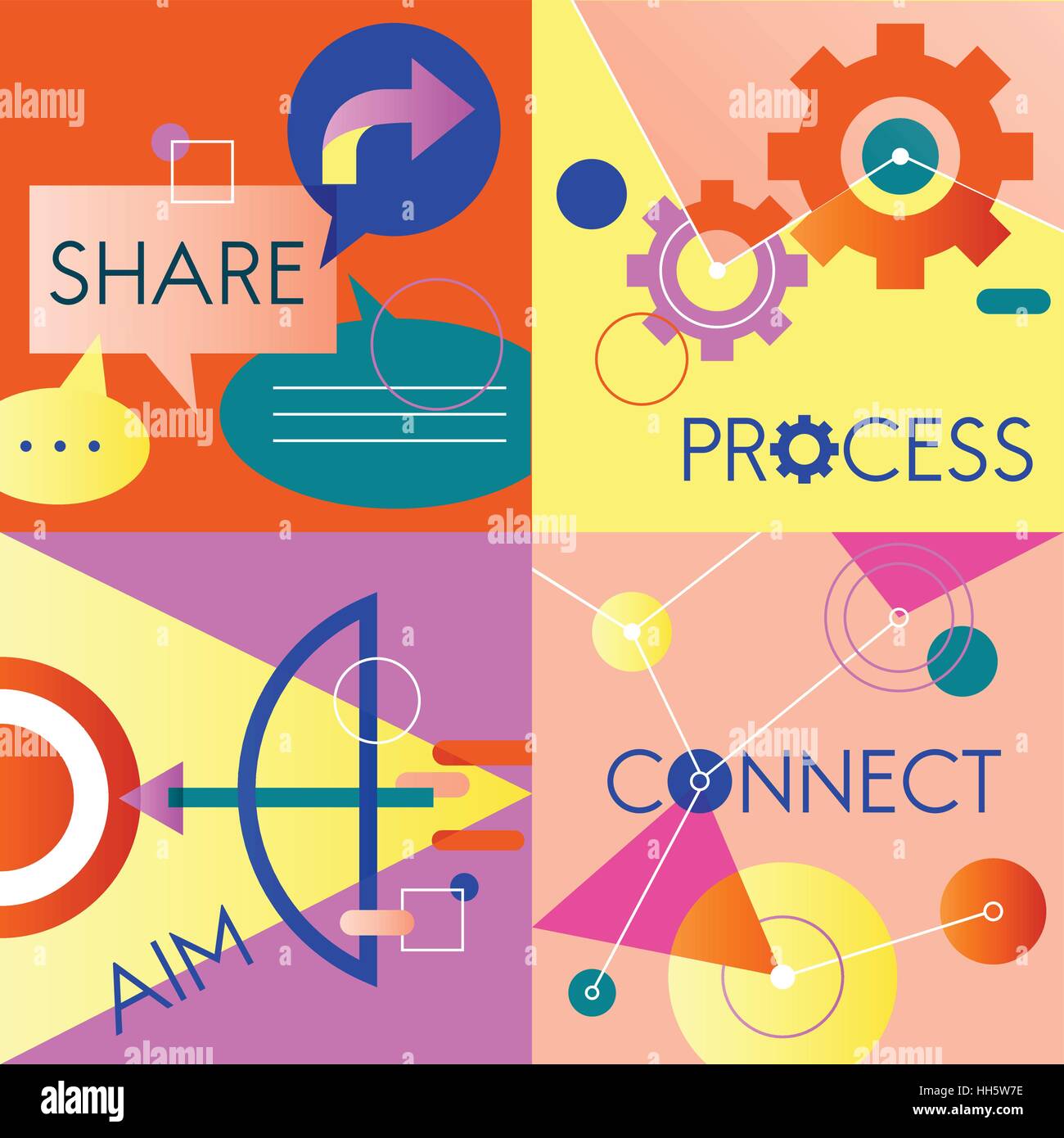 Icon Business Vector Set Colorful Stock Vector Image & Art - Alamy