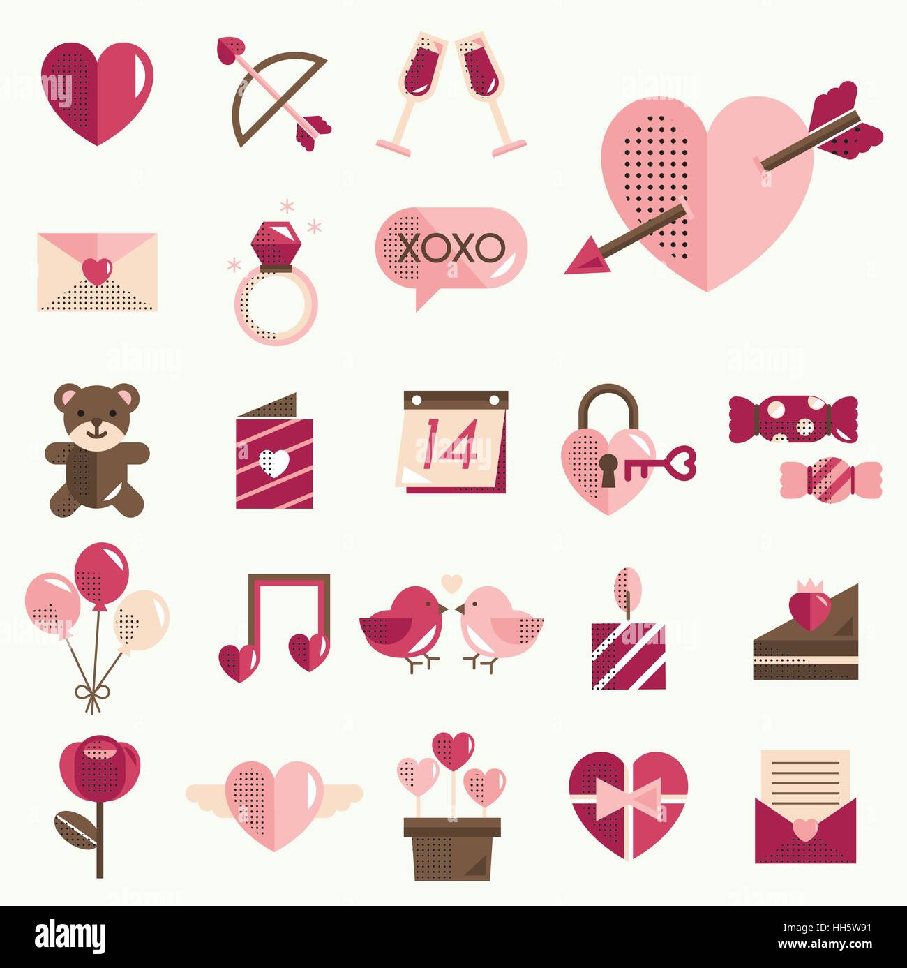 Valentine candy illustration vector Stock Vector Images - Alamy