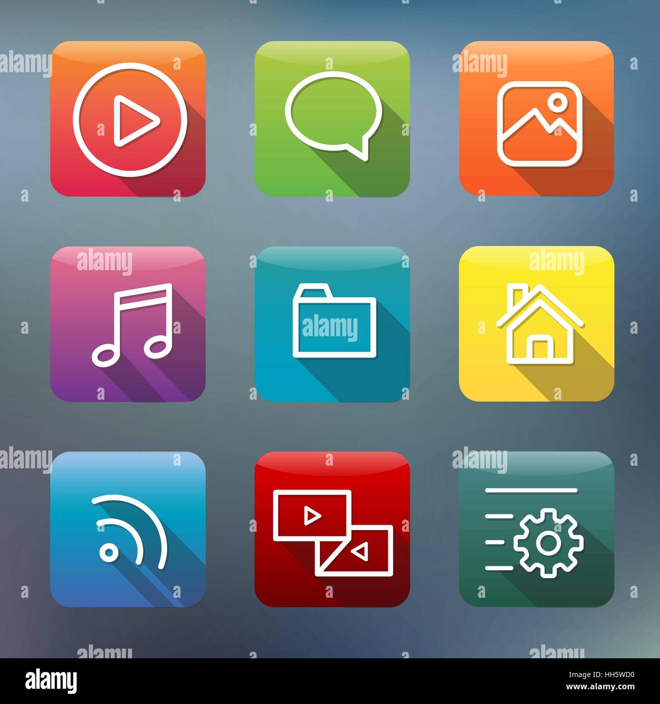 Media content vector vectors hi-res stock photography and images - Alamy