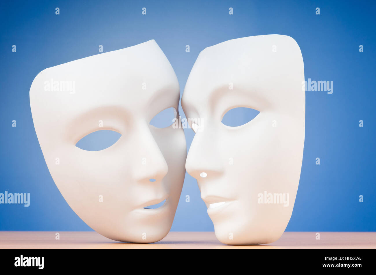 Masks with theatre concept Stock Photo - Alamy