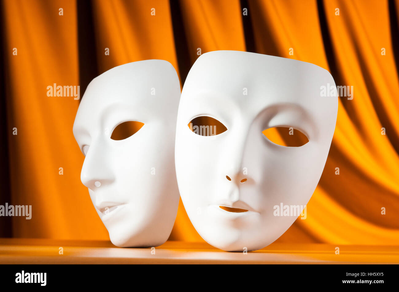 Masks with theatre concept Stock Photo - Alamy