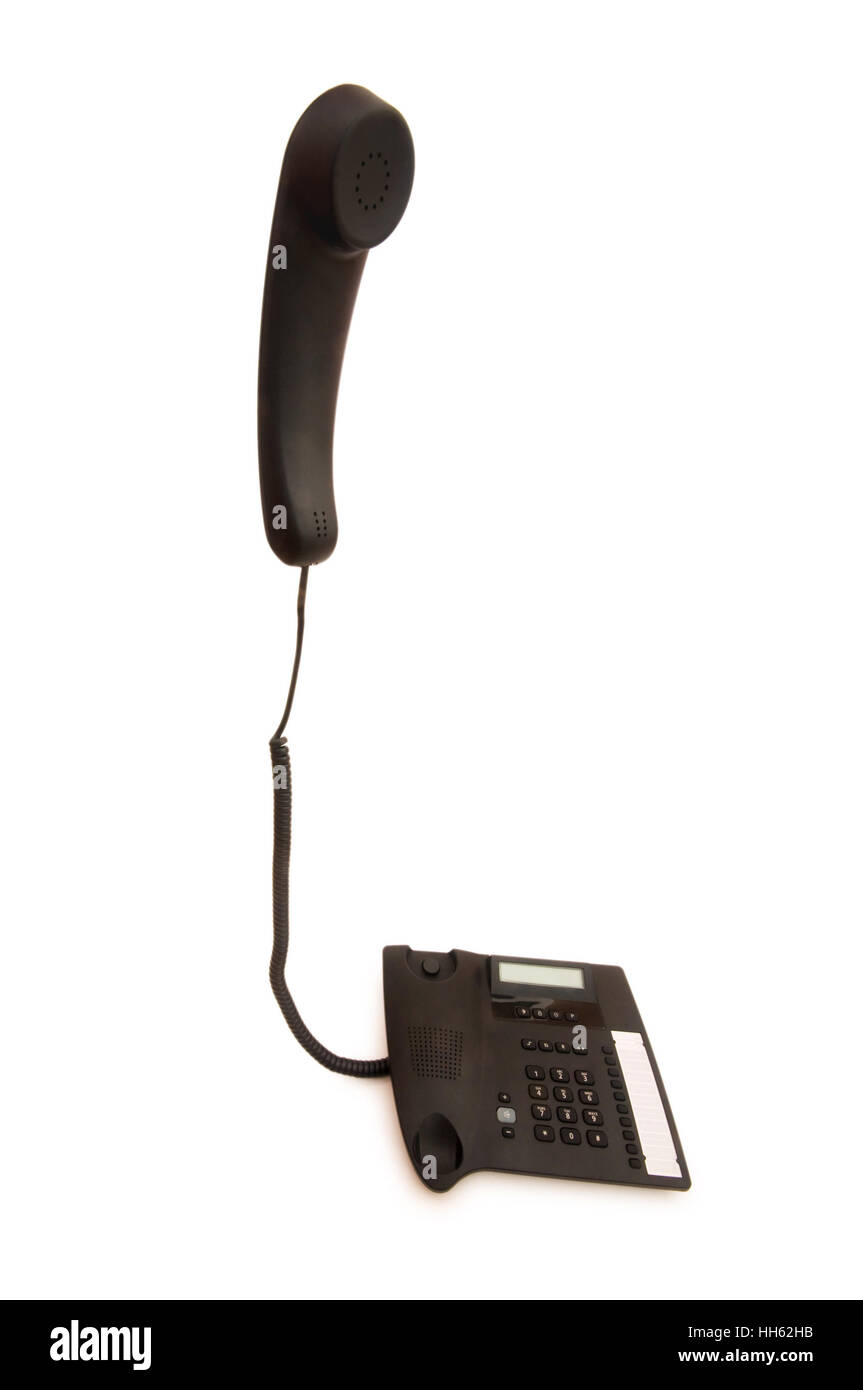 Office phone isolated on the white background Stock Photo - Alamy