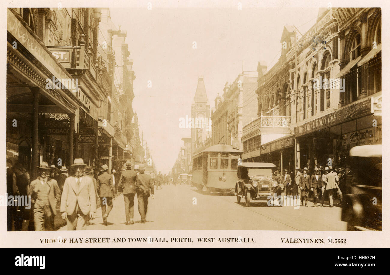 Hay Street and Town Hall, Perth, Western Australia Stock Photo - Alamy