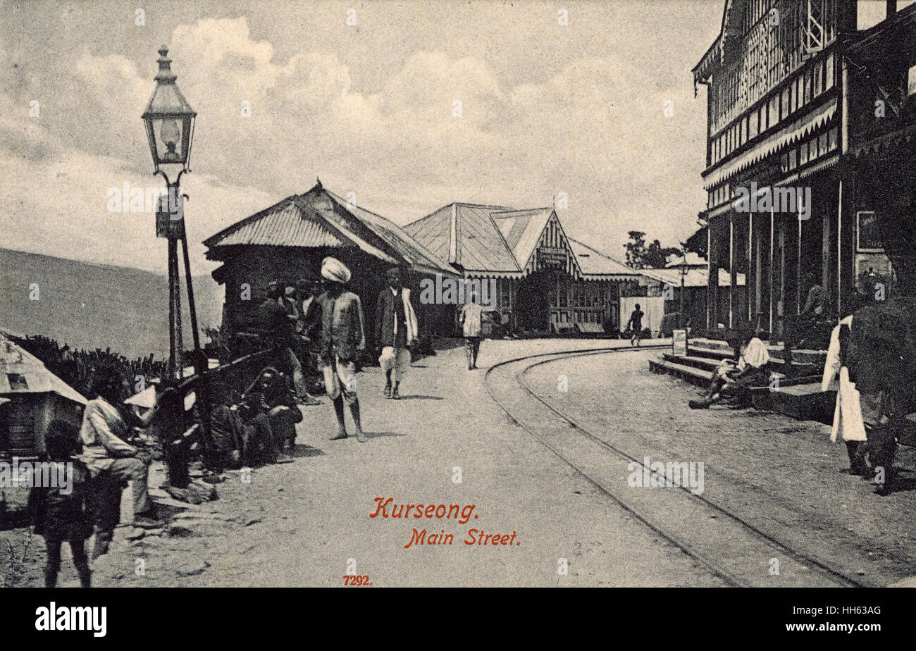 Main Street in Kurseong, Darjeeling district, India Stock Photo - Alamy