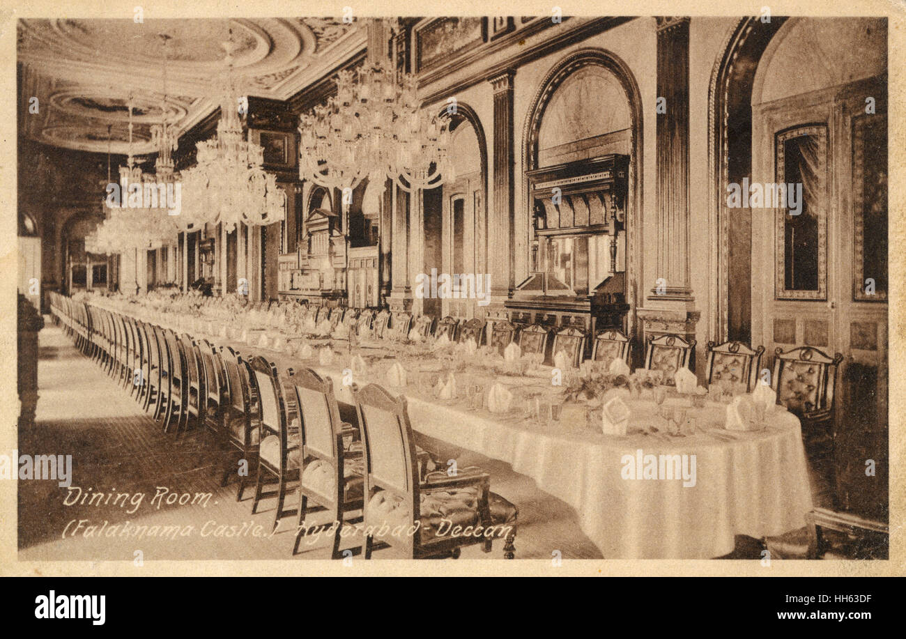 Dining Room, Falaknuma Palace, Hyderabad, India Stock Photo - Alamy