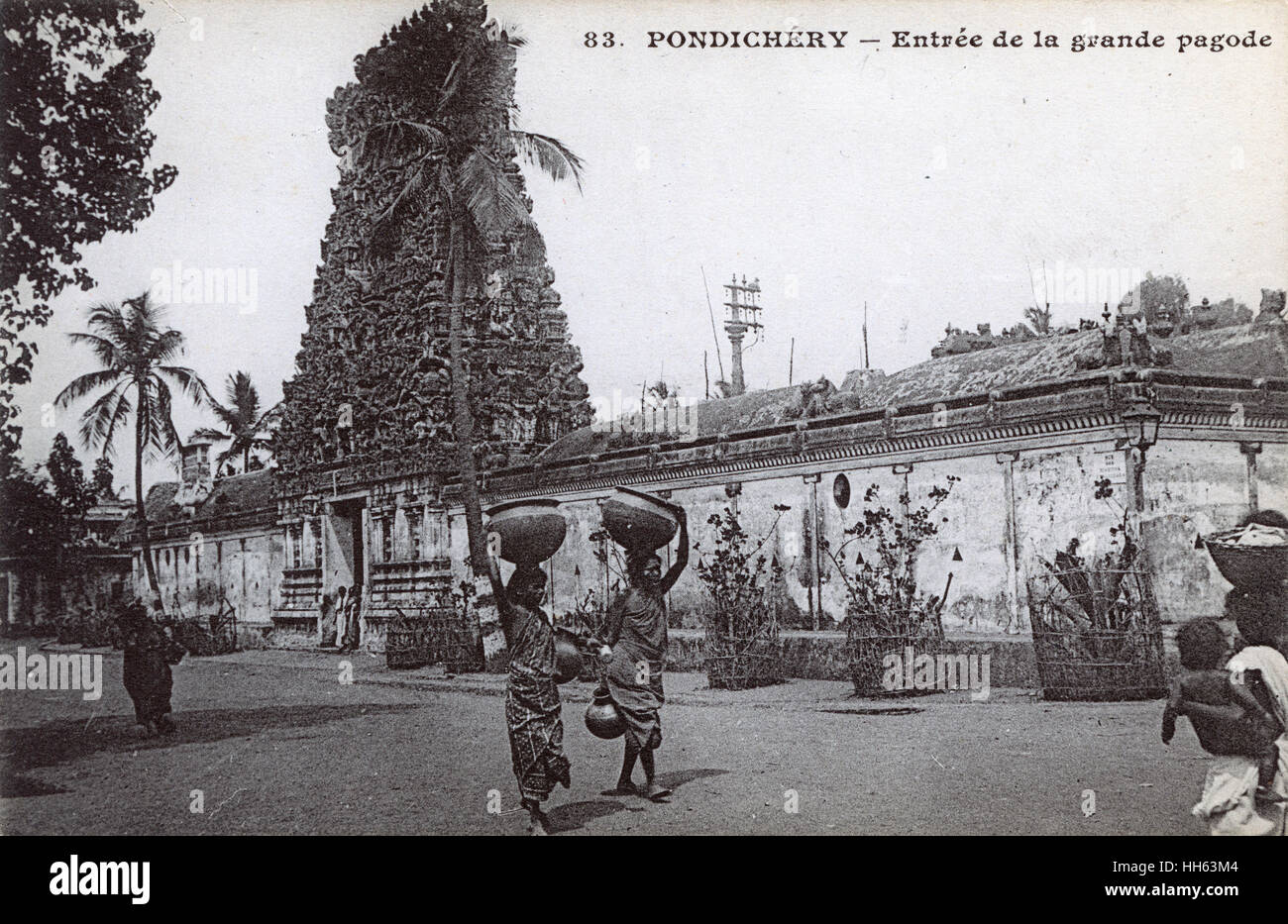 Entrance to Great Pagoda, Pondicherry, Puducherry, India Stock Photo ...