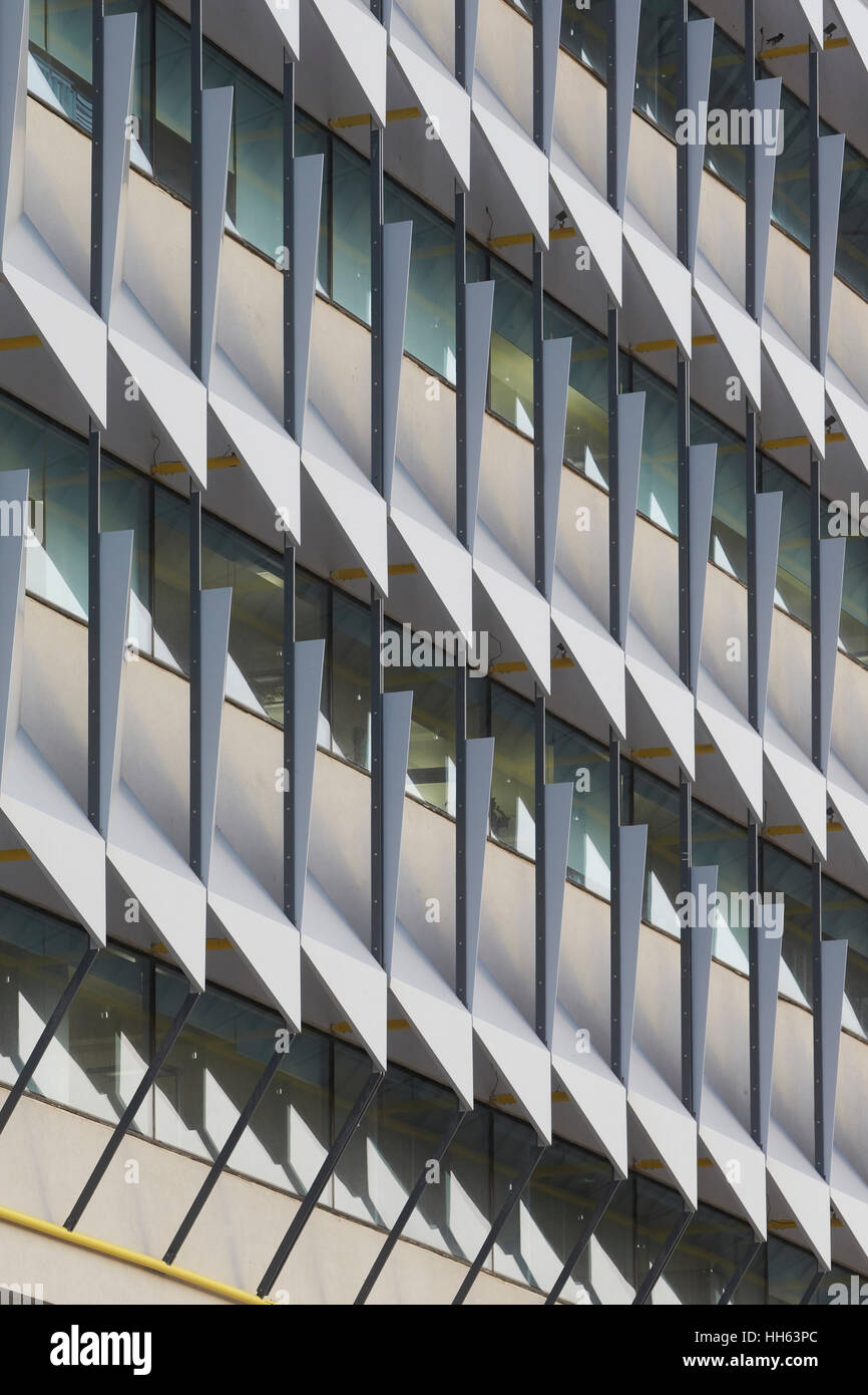 Abstract of aluminium sun shading system. Siemens Masdar, Abu Dhabi ...