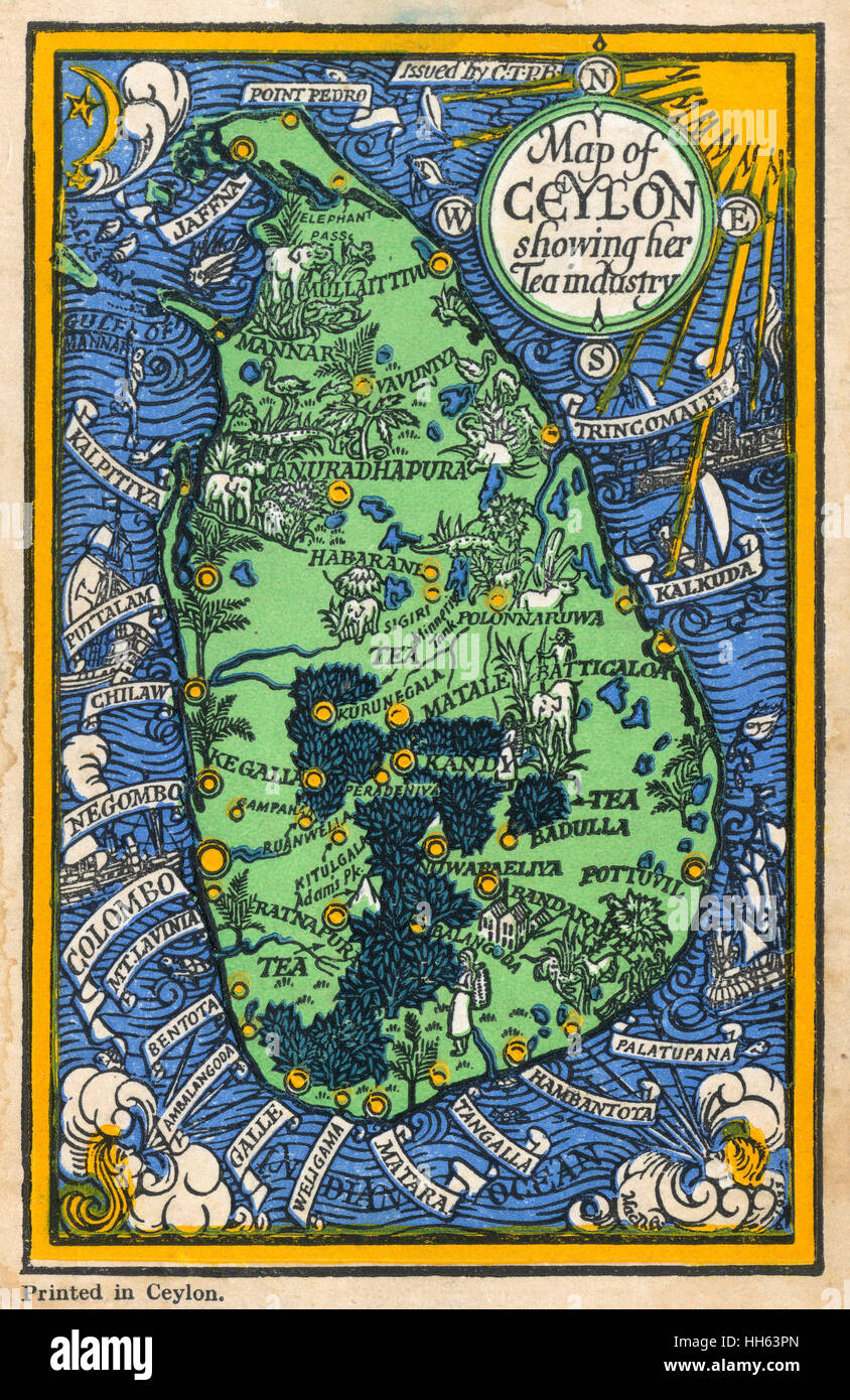 Ceylon Map High Resolution Stock Photography and Images - Alamy