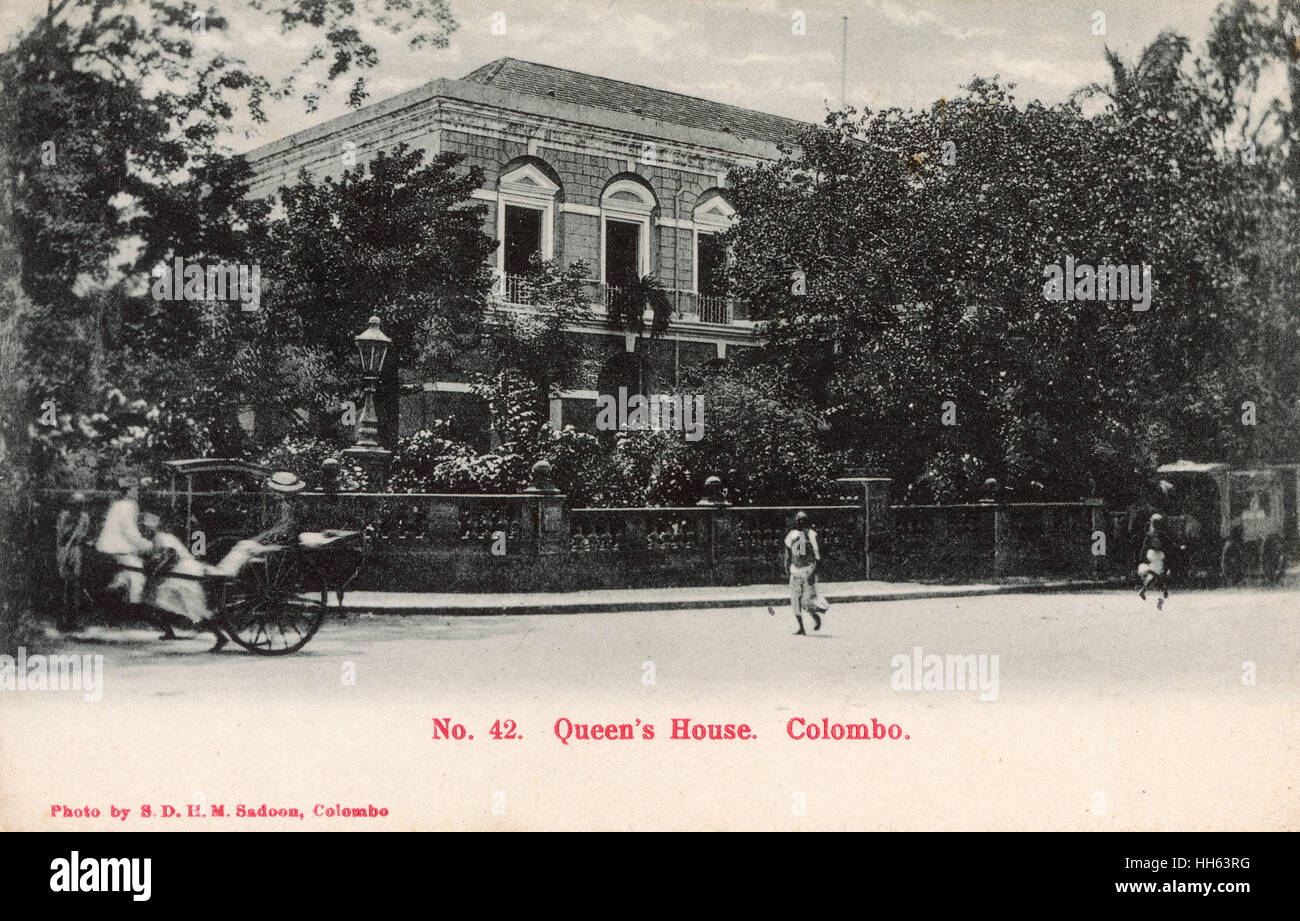 Queen's House, Colombo, Ceylon (Sri Lanka Stock Photo - Alamy