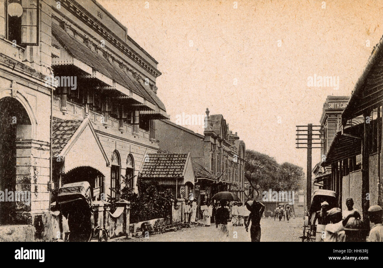 Street scene, Fort district, Colombo, Ceylon (Sri Lanka Stock Photo - Alamy