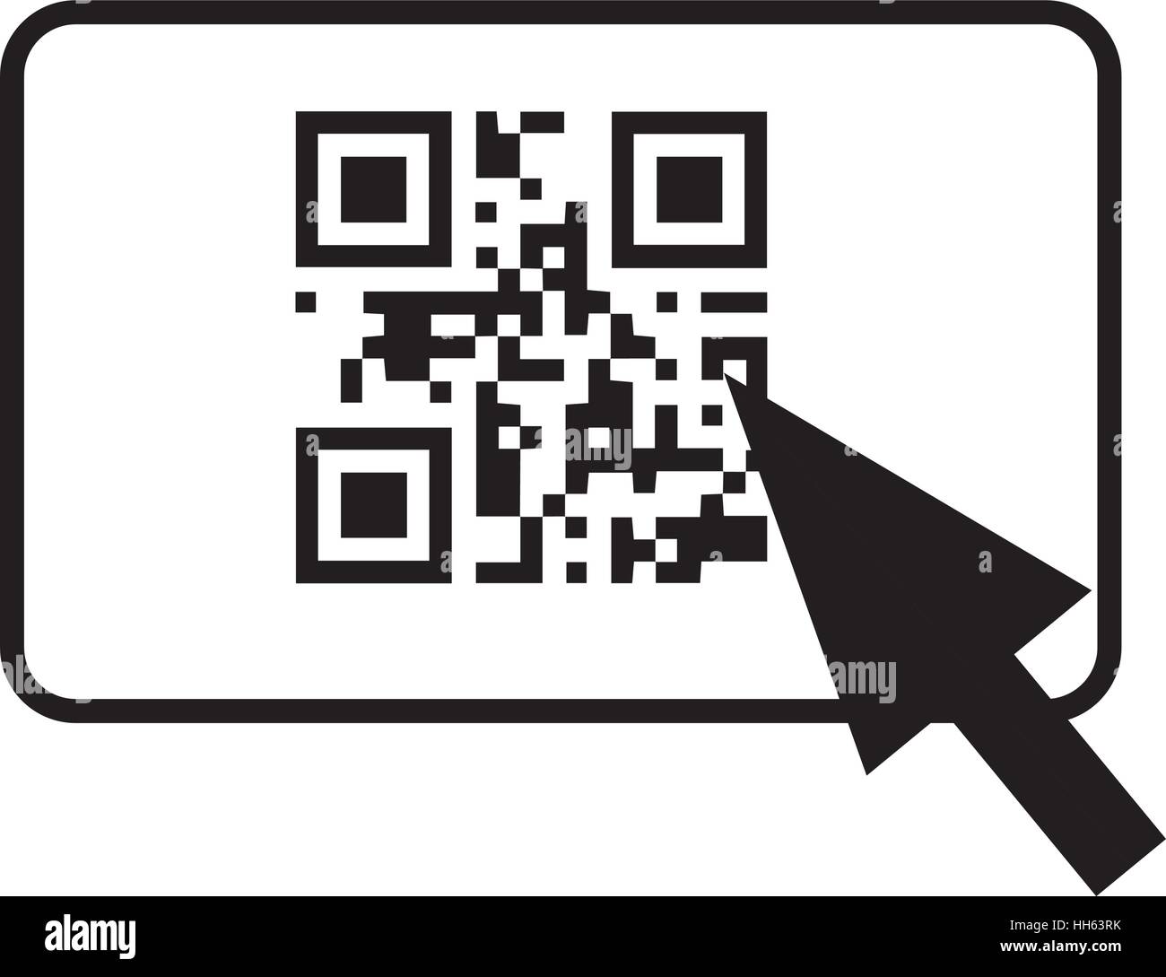 qr code and arrow pointer icon image vector illustration design Stock ...