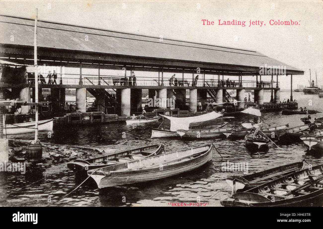 Landing Jetty, Colombo, Ceylon (Sri Lanka Stock Photo - Alamy