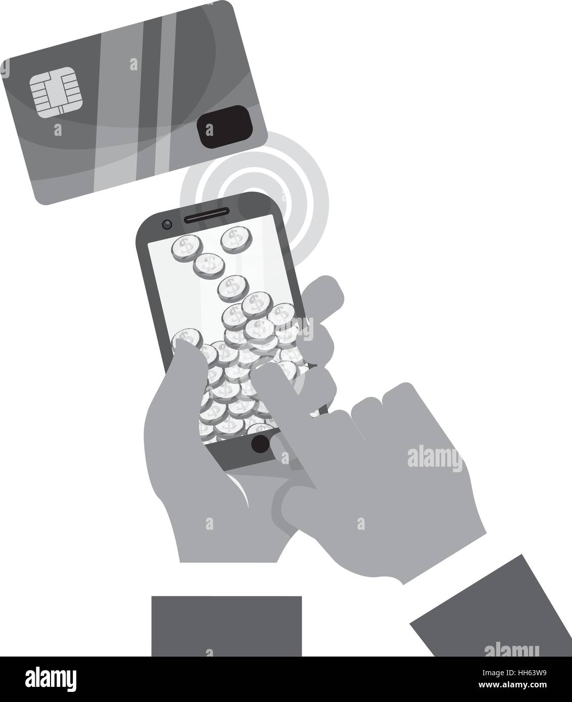 digital payment economy icon image vector illustration design Stock ...