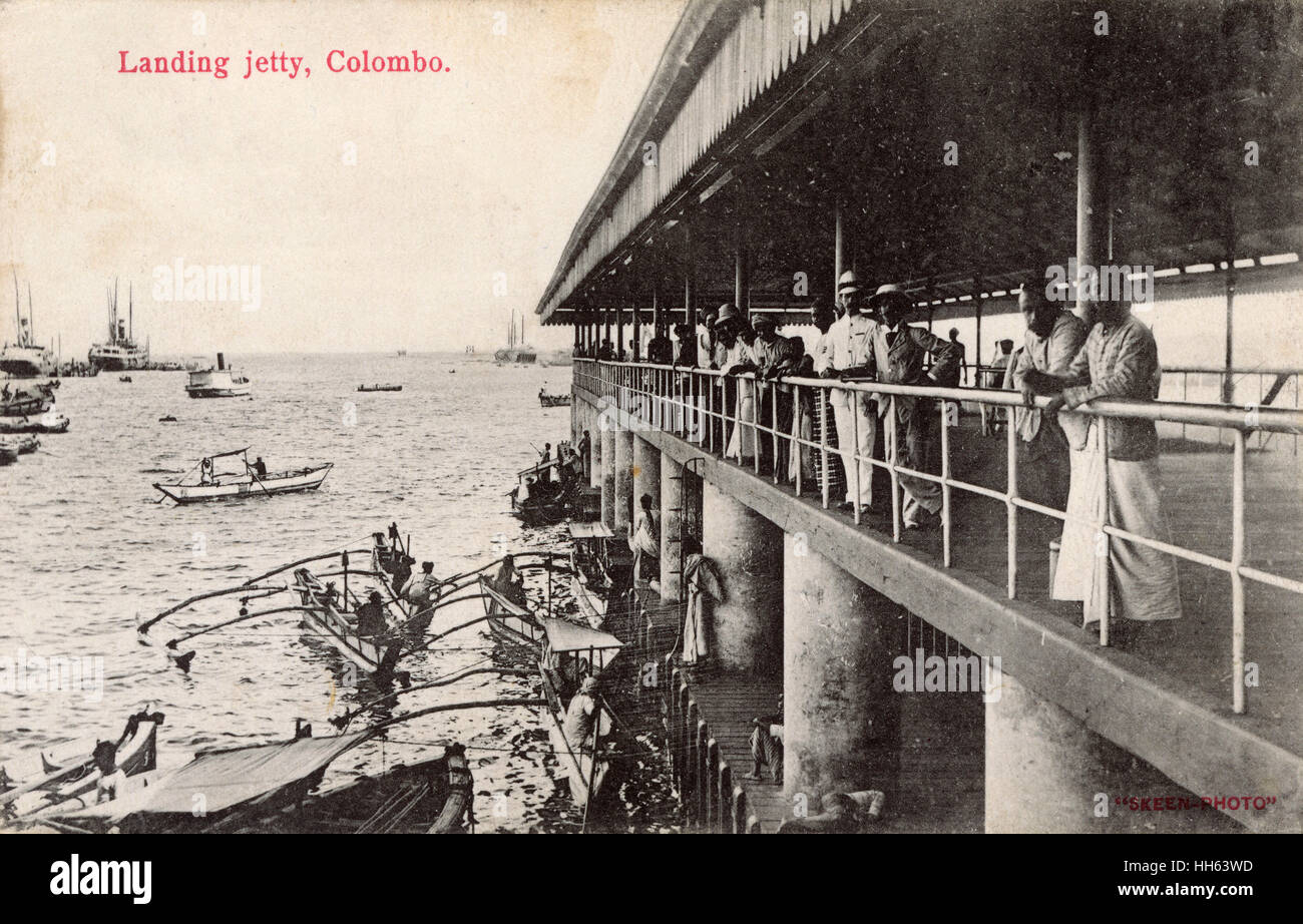 Landing Jetty, Colombo, Ceylon (Sri Lanka Stock Photo - Alamy