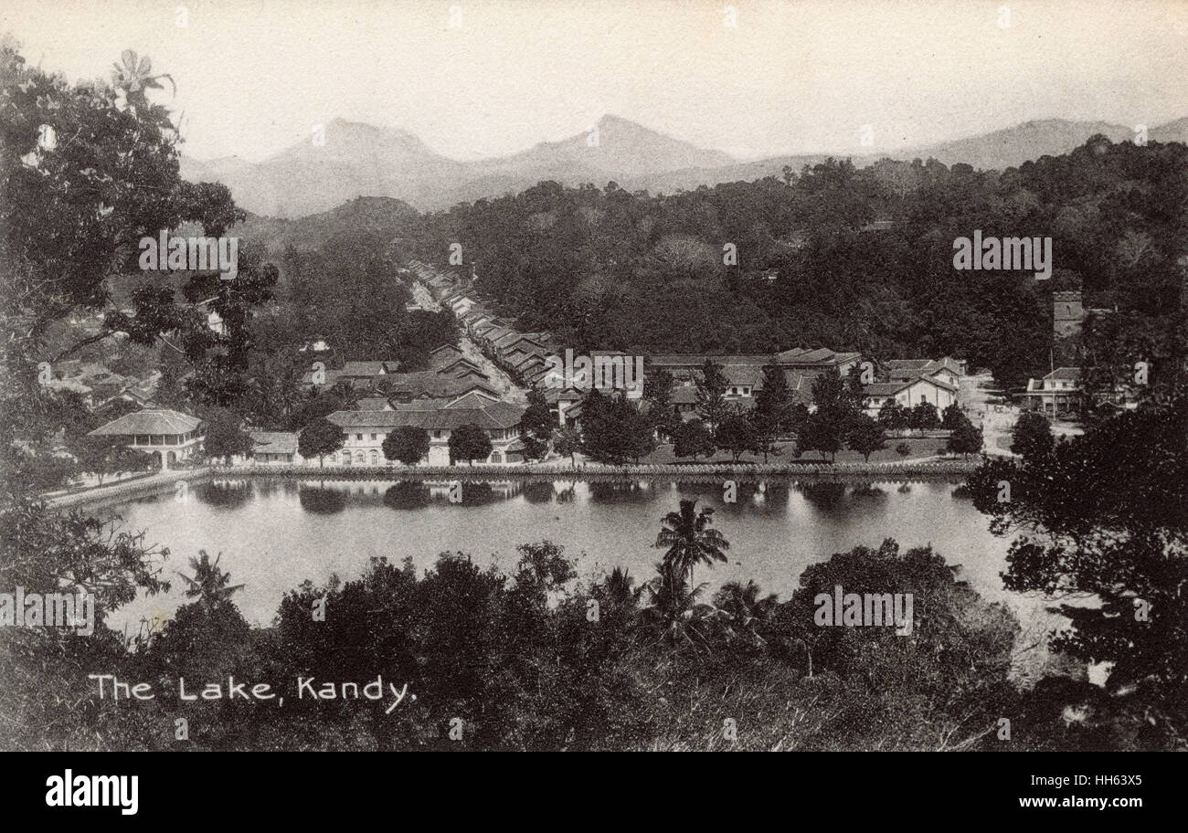 Kandy Lake, Kandy, Ceylon (Sri Lanka Stock Photo - Alamy