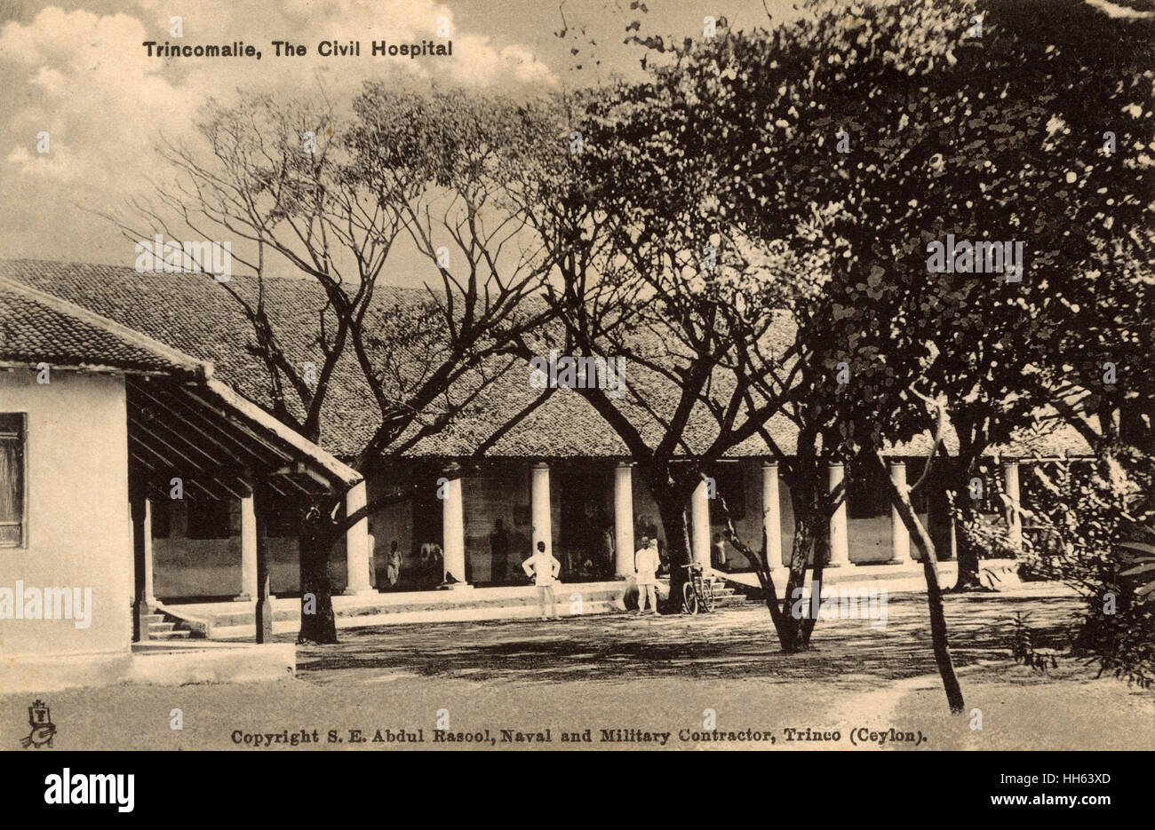 Civil Hospital, Trincomalee, Ceylon (Sri Lanka Stock Photo - Alamy
