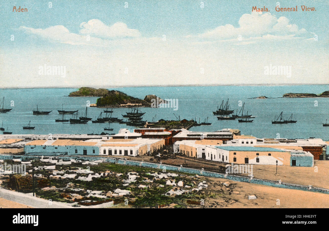 General view of Maala harbour, Aden Stock Photo - Alamy
