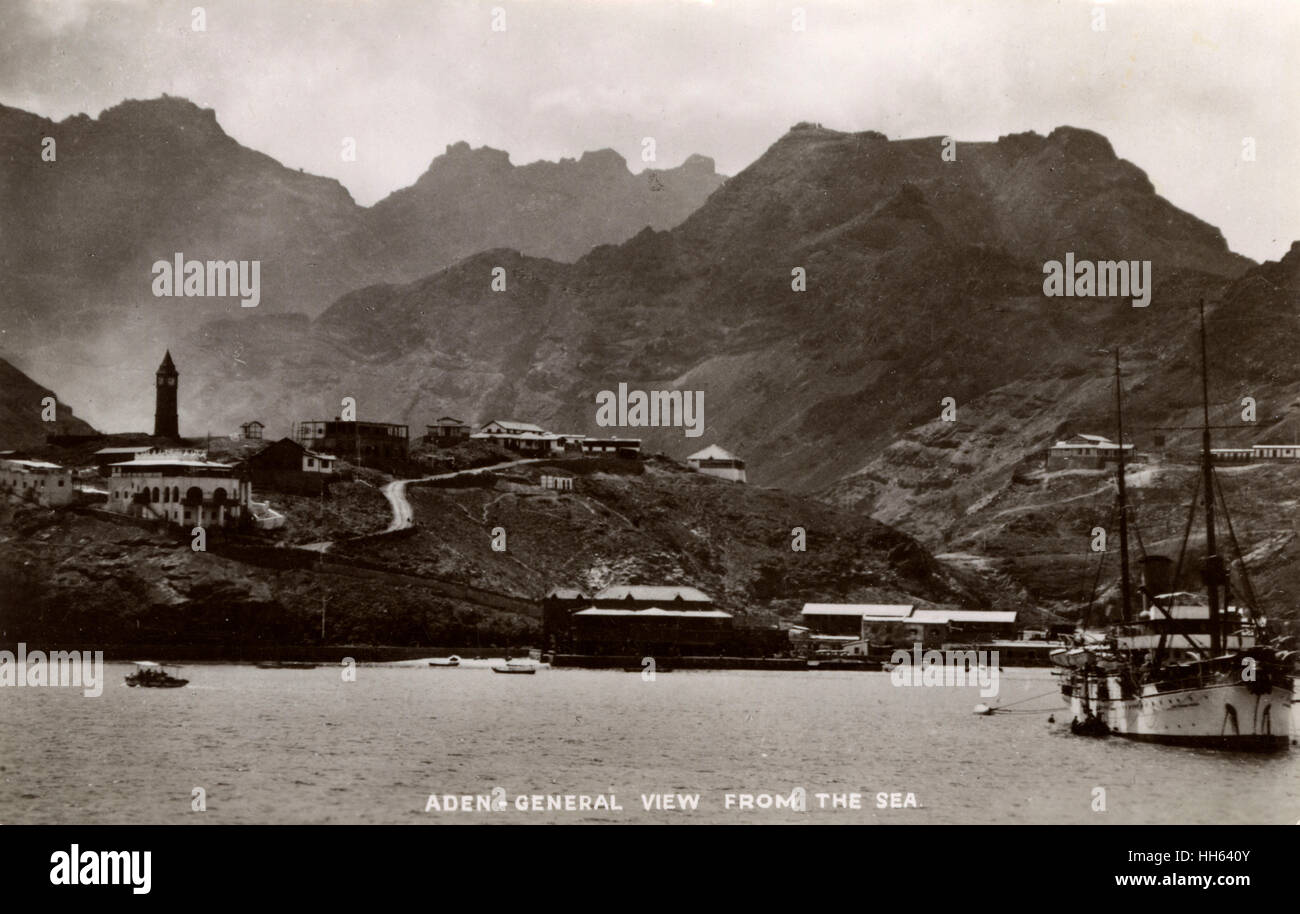 View from the sea, Steamer Point, Aden Stock Photo - Alamy